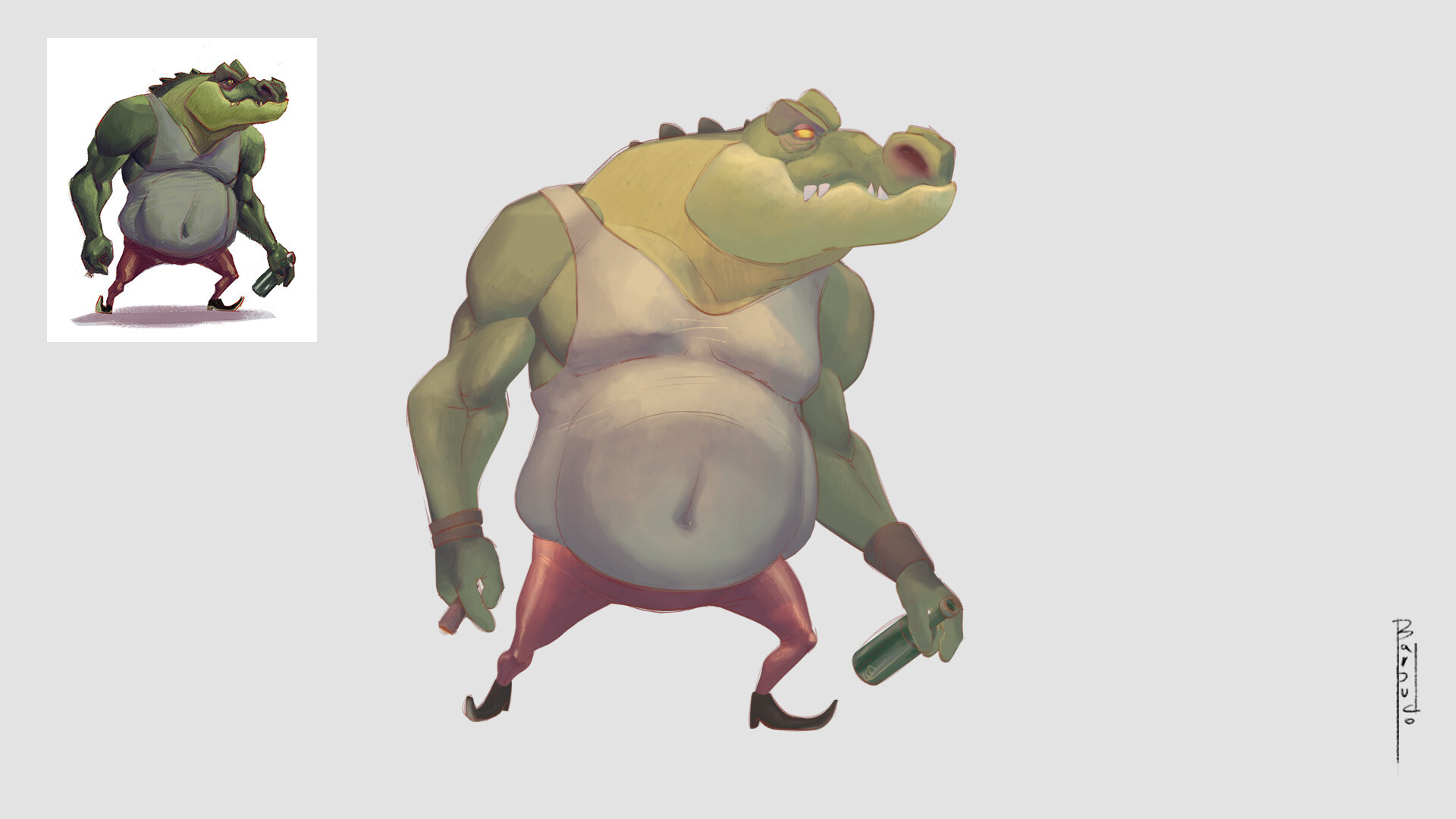 Martin Martinez Barbudo Portfolio - Croc NPR(Non Photo-realistic Render)