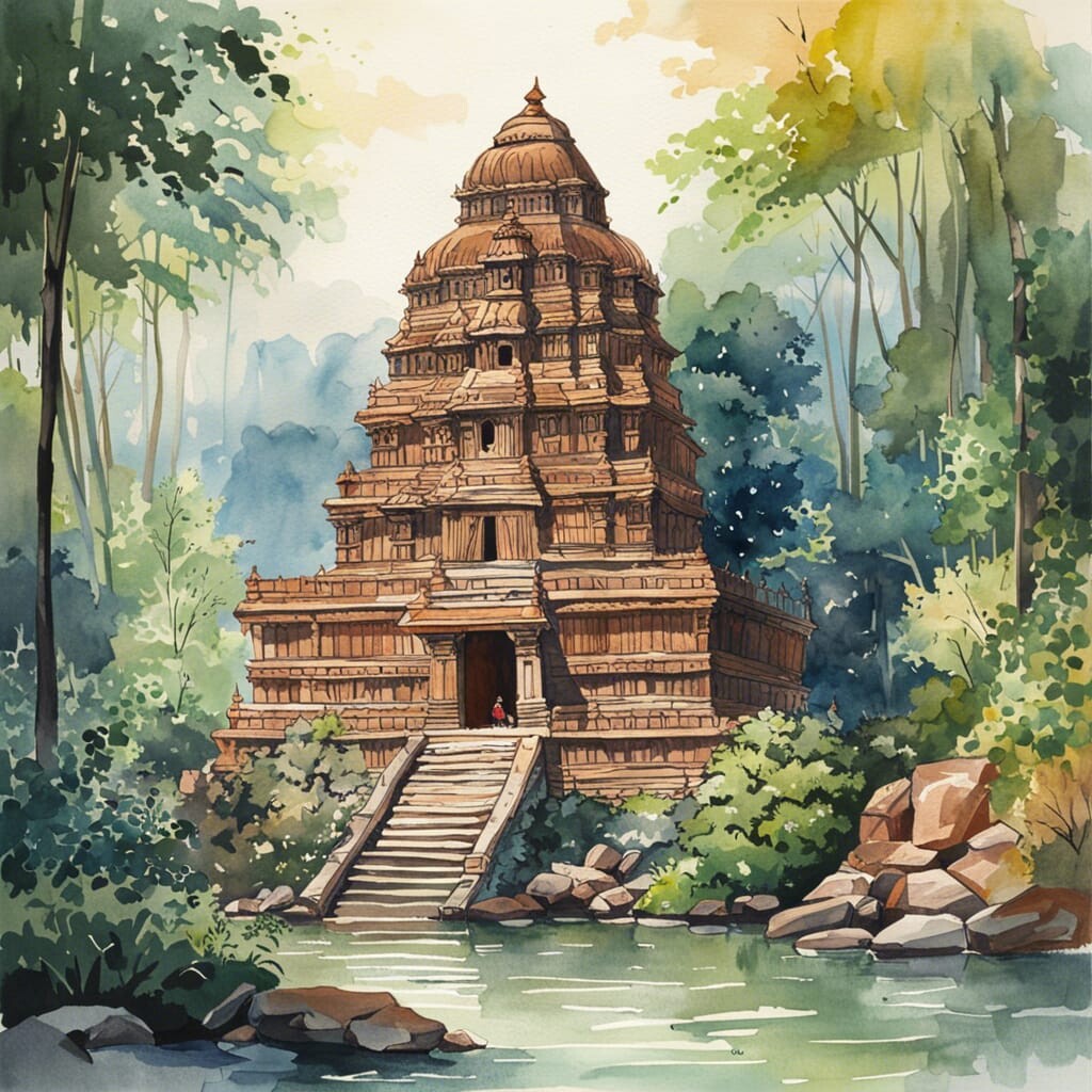 ArtStation - ancient hindu temple in the jungle