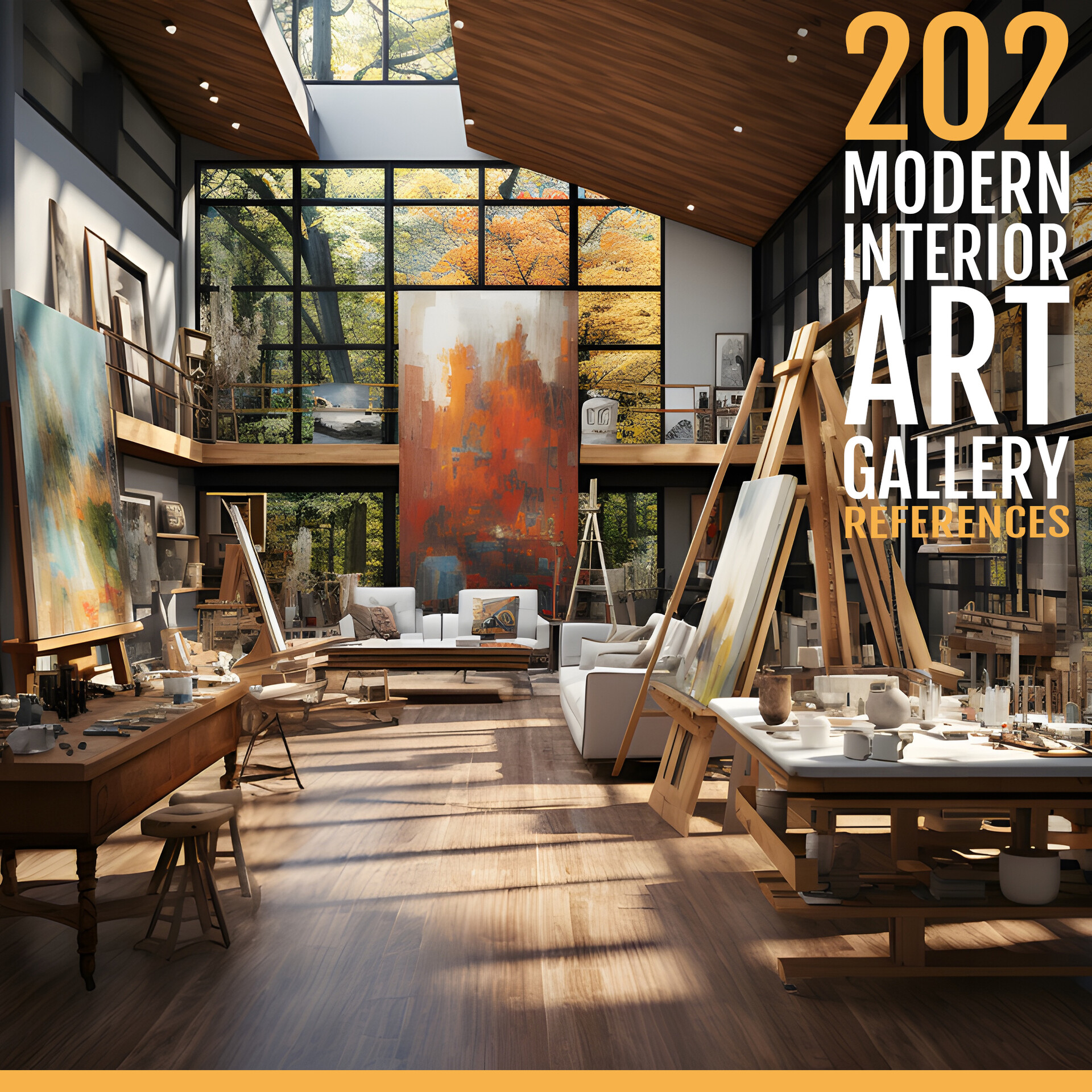 ArtStation - 202 Modern Interior Design - Art Gallery