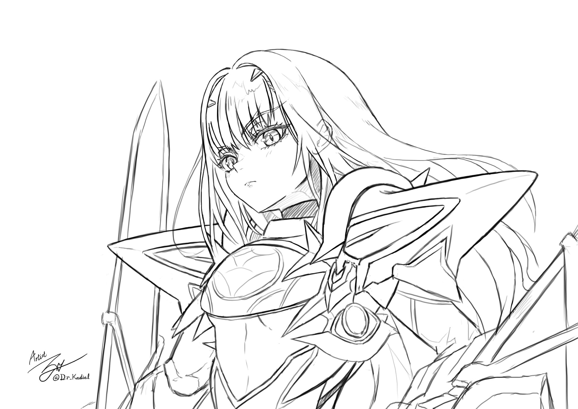 ArtStation - FGO_Tam Lin Lancelot_sketch