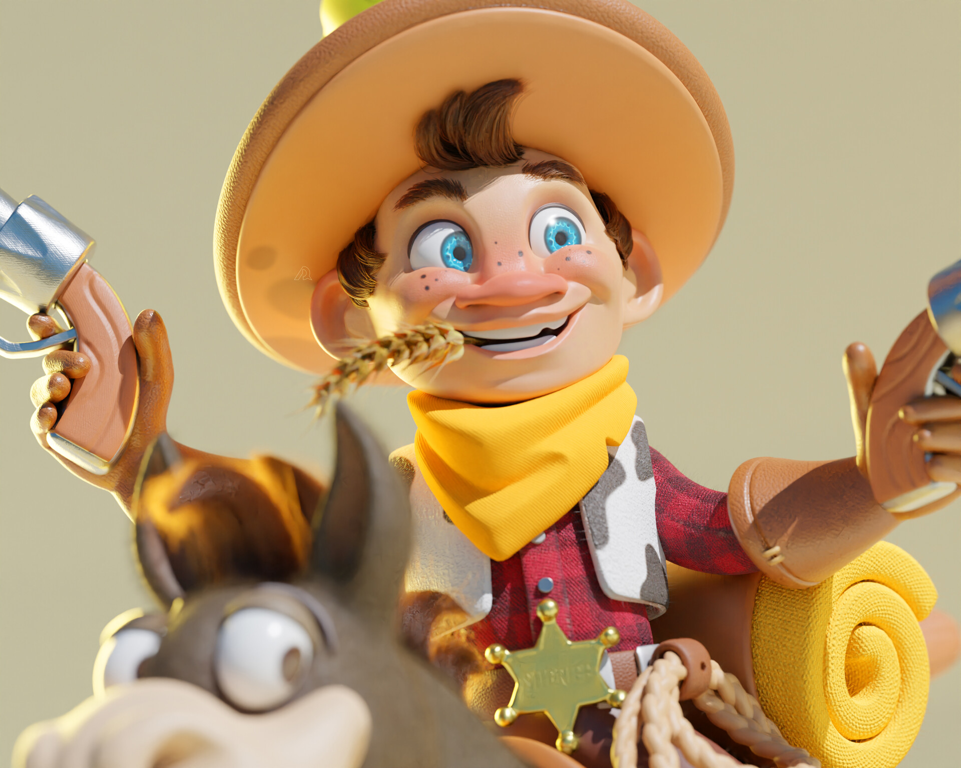 ArtStation - Happy Cowboy - 3D Stylized Character