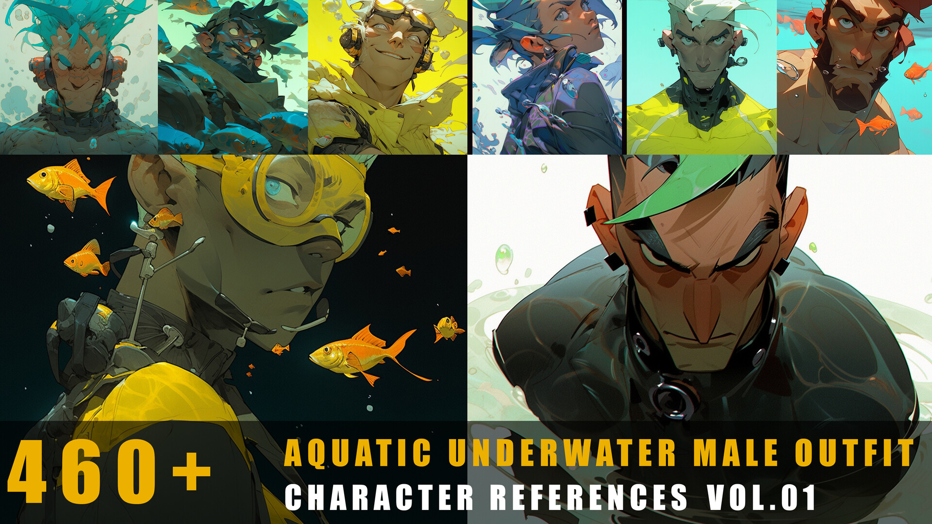 WaterLaw's Studio - 460+ Aquatic Underwater Male Outfit - Character ...