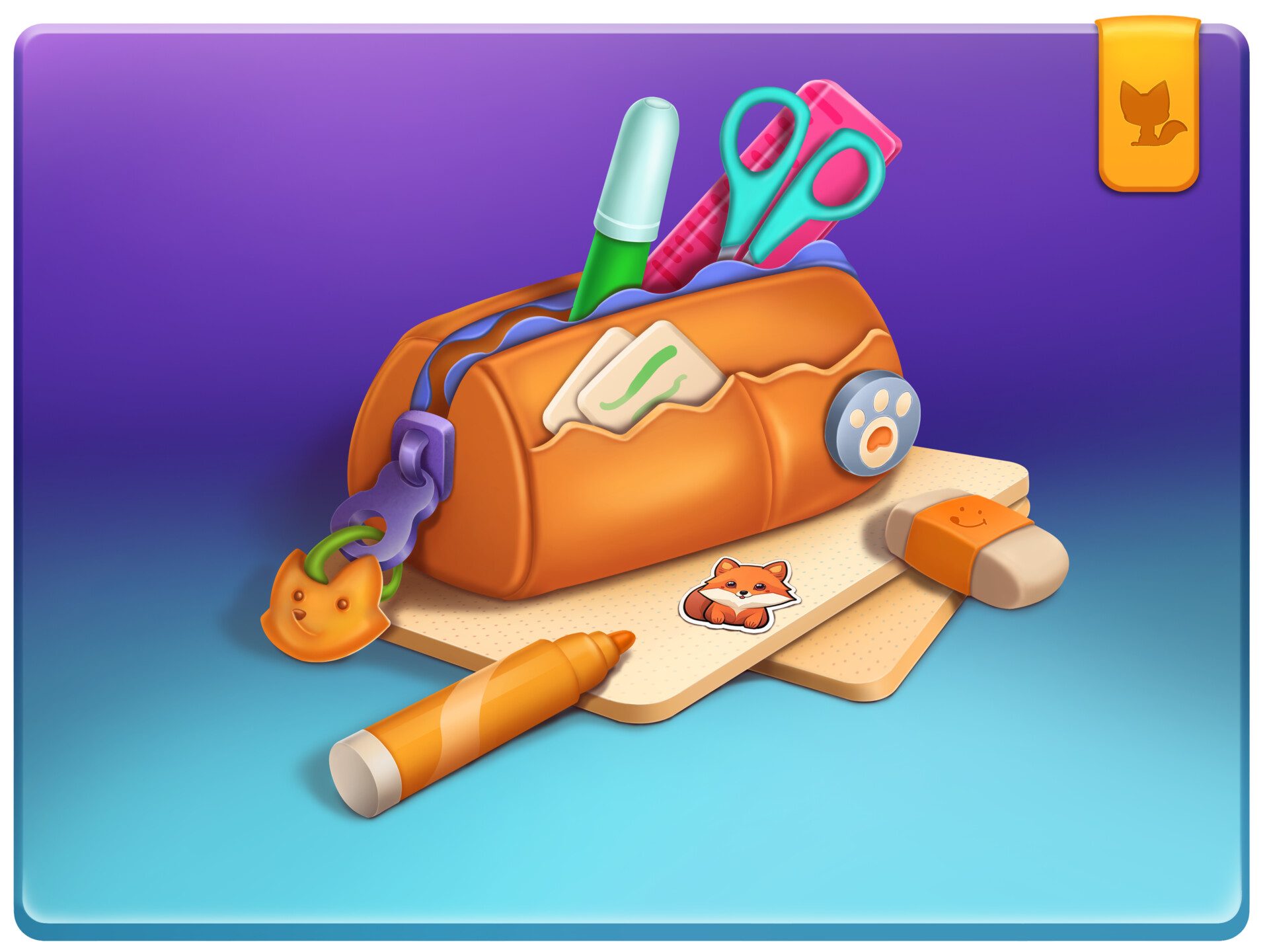 ArtStation - Fox Pencil Case