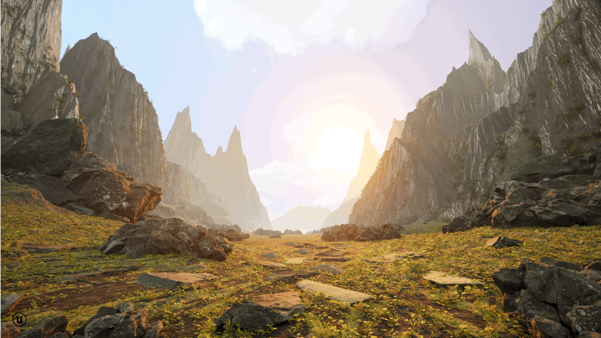 ArtStation - Fantasy Environment Mountain Range