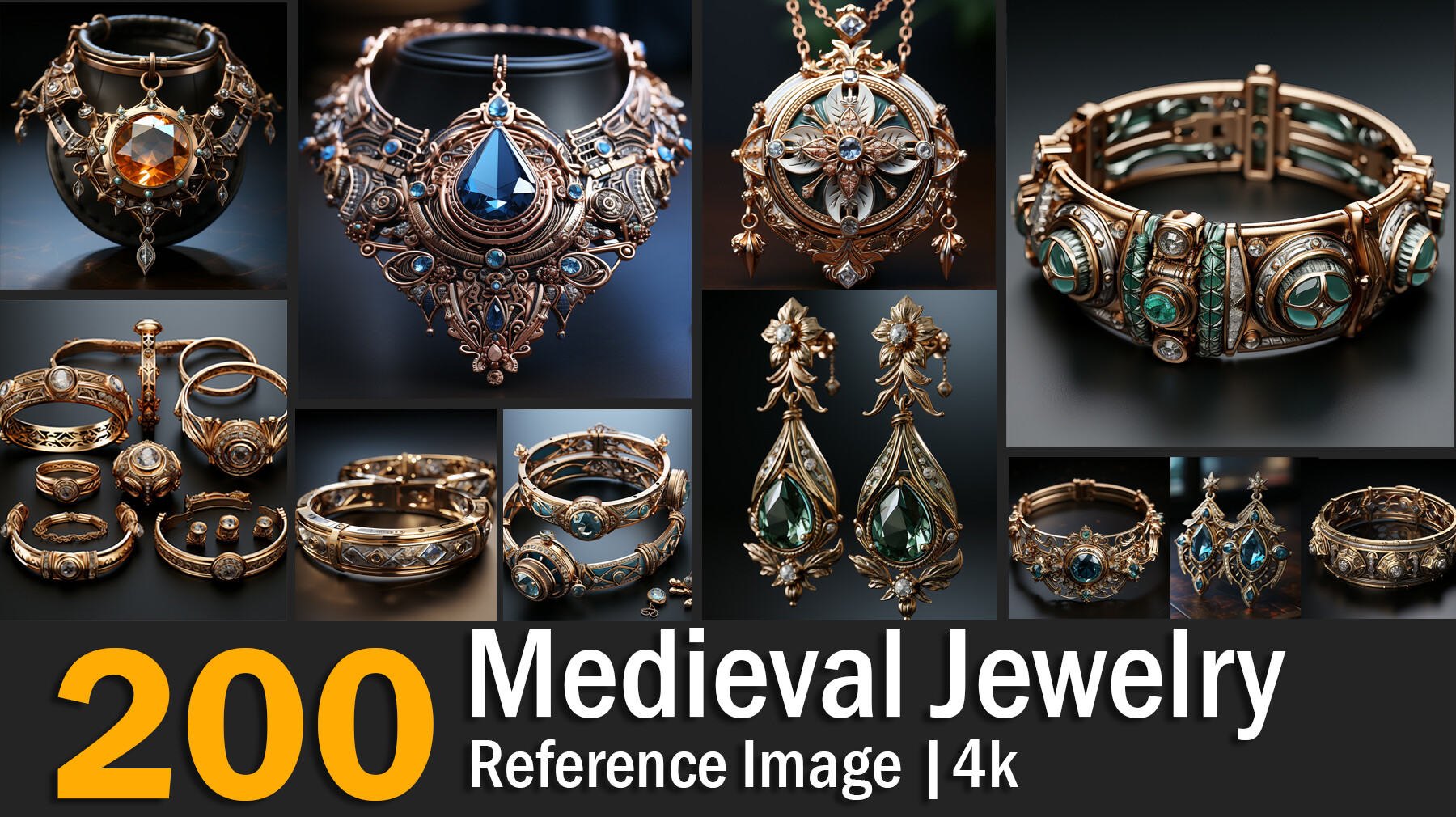 Lumière - Medieval Jewelry | Reference Images | 4K