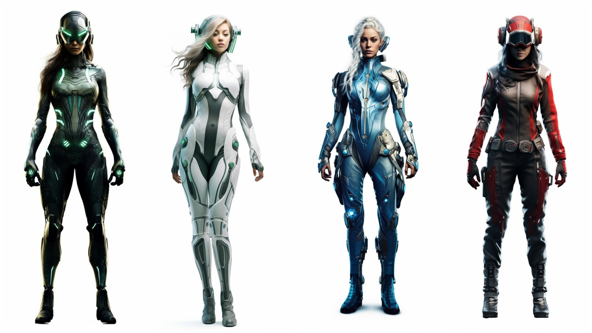 Concept Art - +300 Futuristic Female Character Concept (4k)