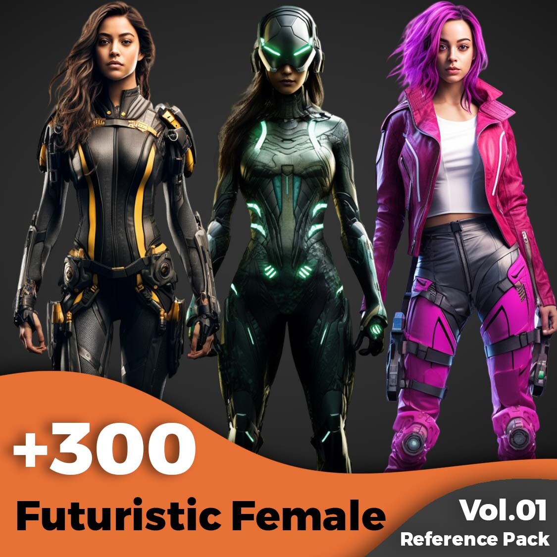 ArtStation - +300 Futuristic Female Character Concept (4k)