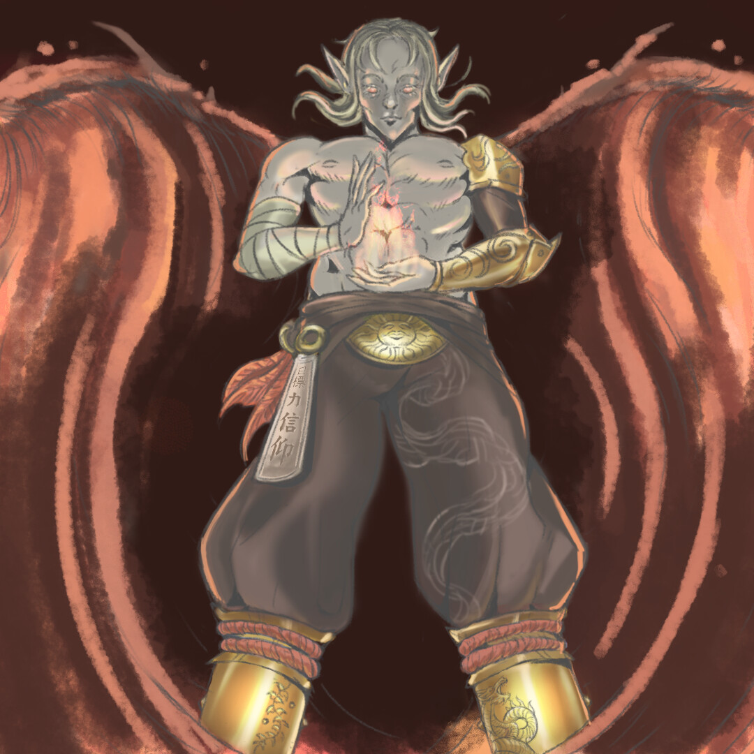 ArtStation - elf monk commission