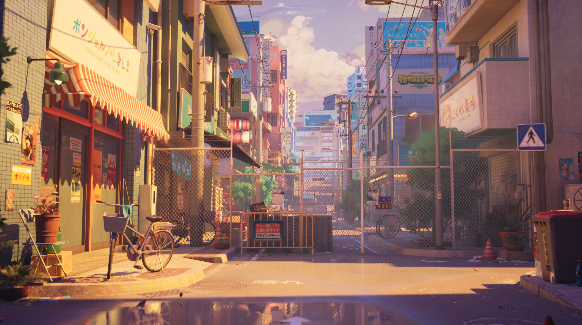 ArtStation - Stylized Japanese Street_Twilight