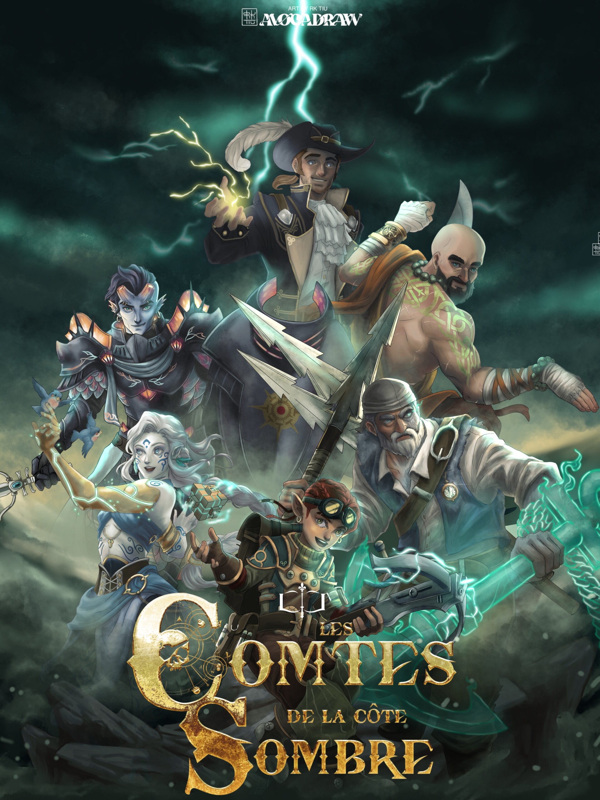 ArtStation - A dnd poster for Comtes de la cote Sombre