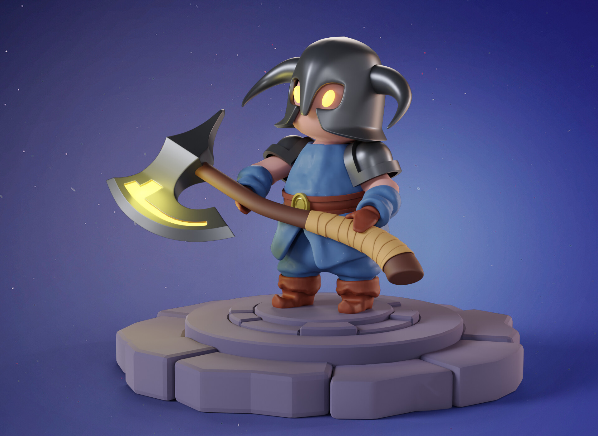 ArtStation - Chibi Axe Warrior