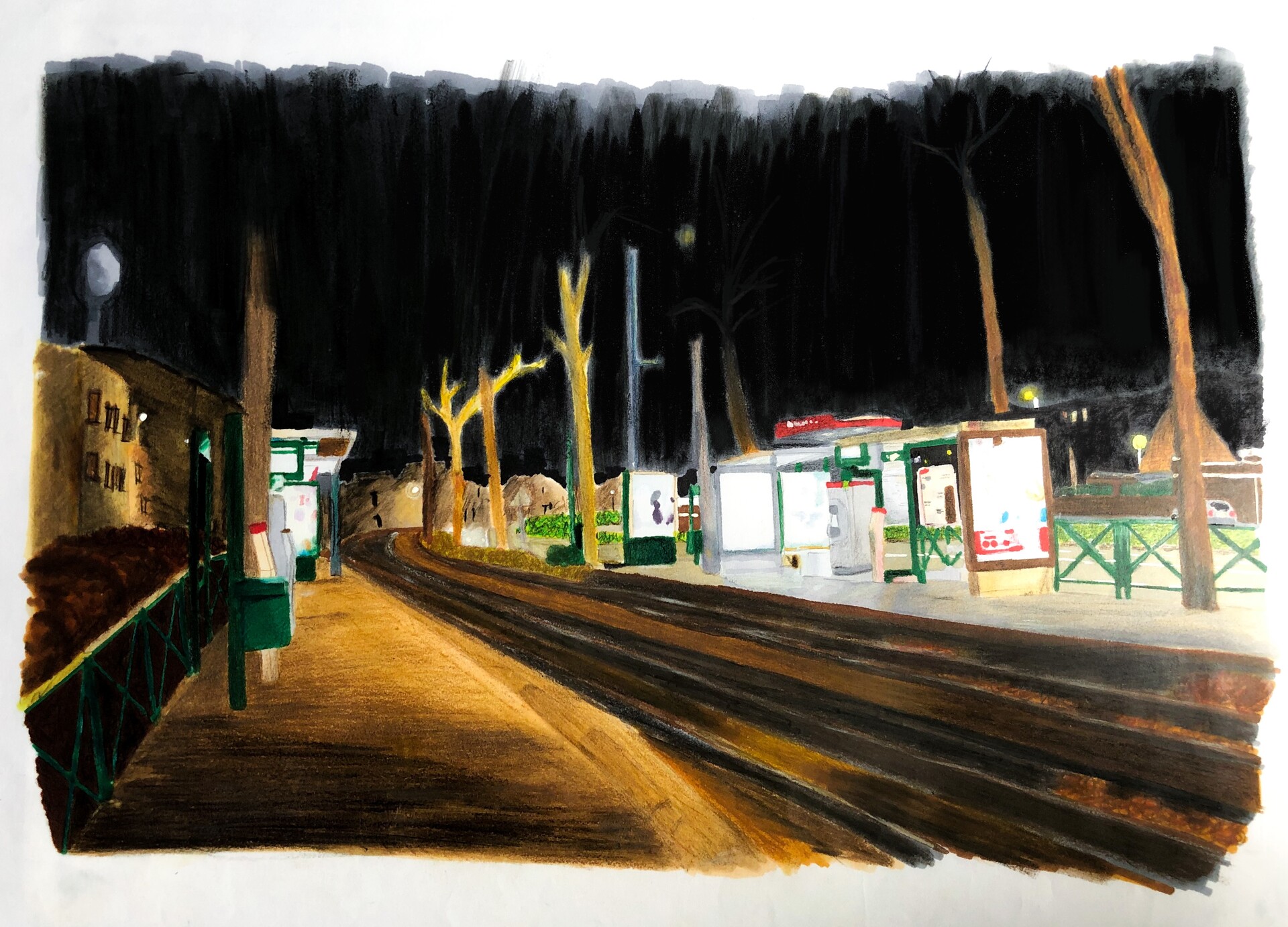 ArtStation - Tramway stop