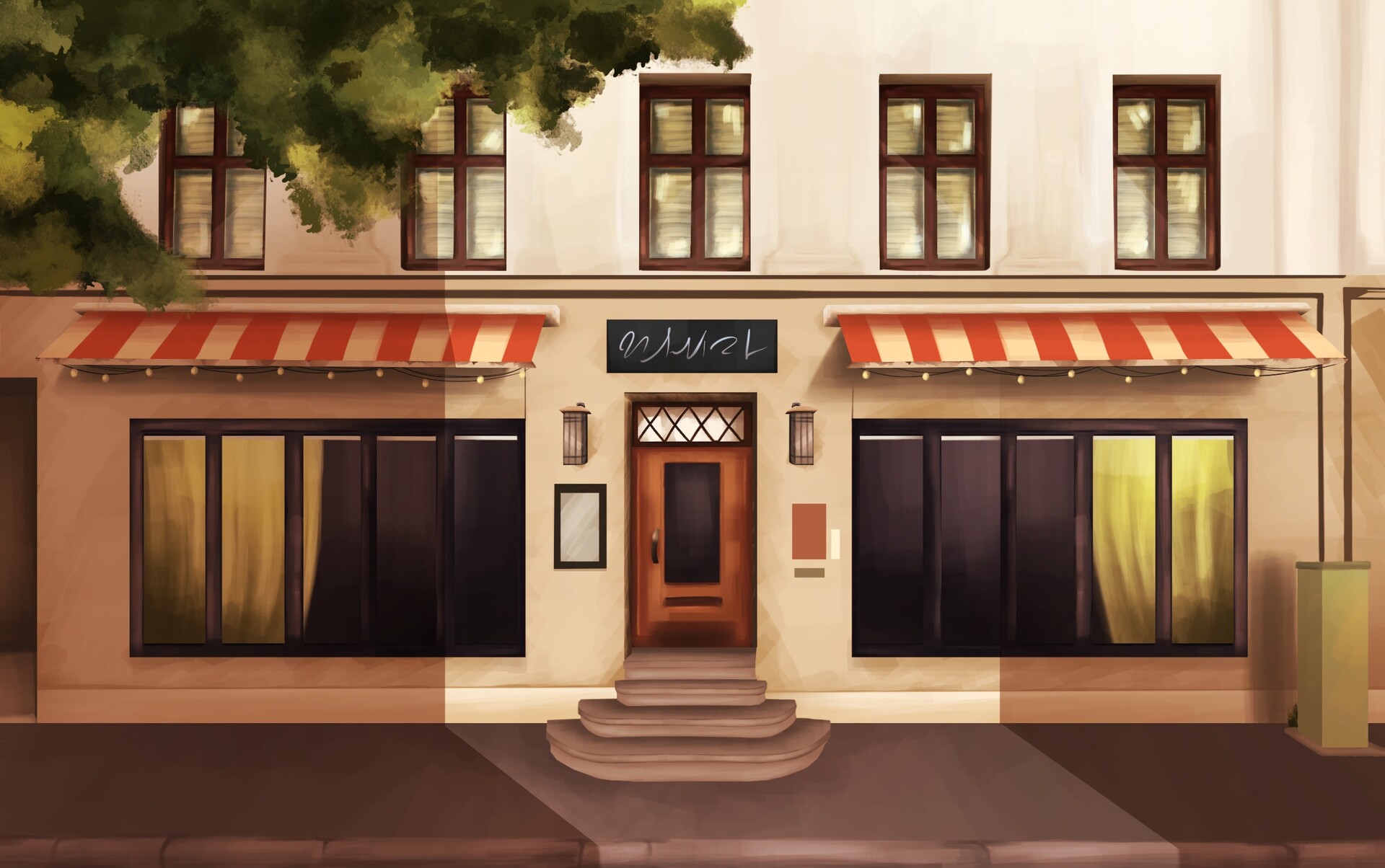 ArtStation - Restaurant facade