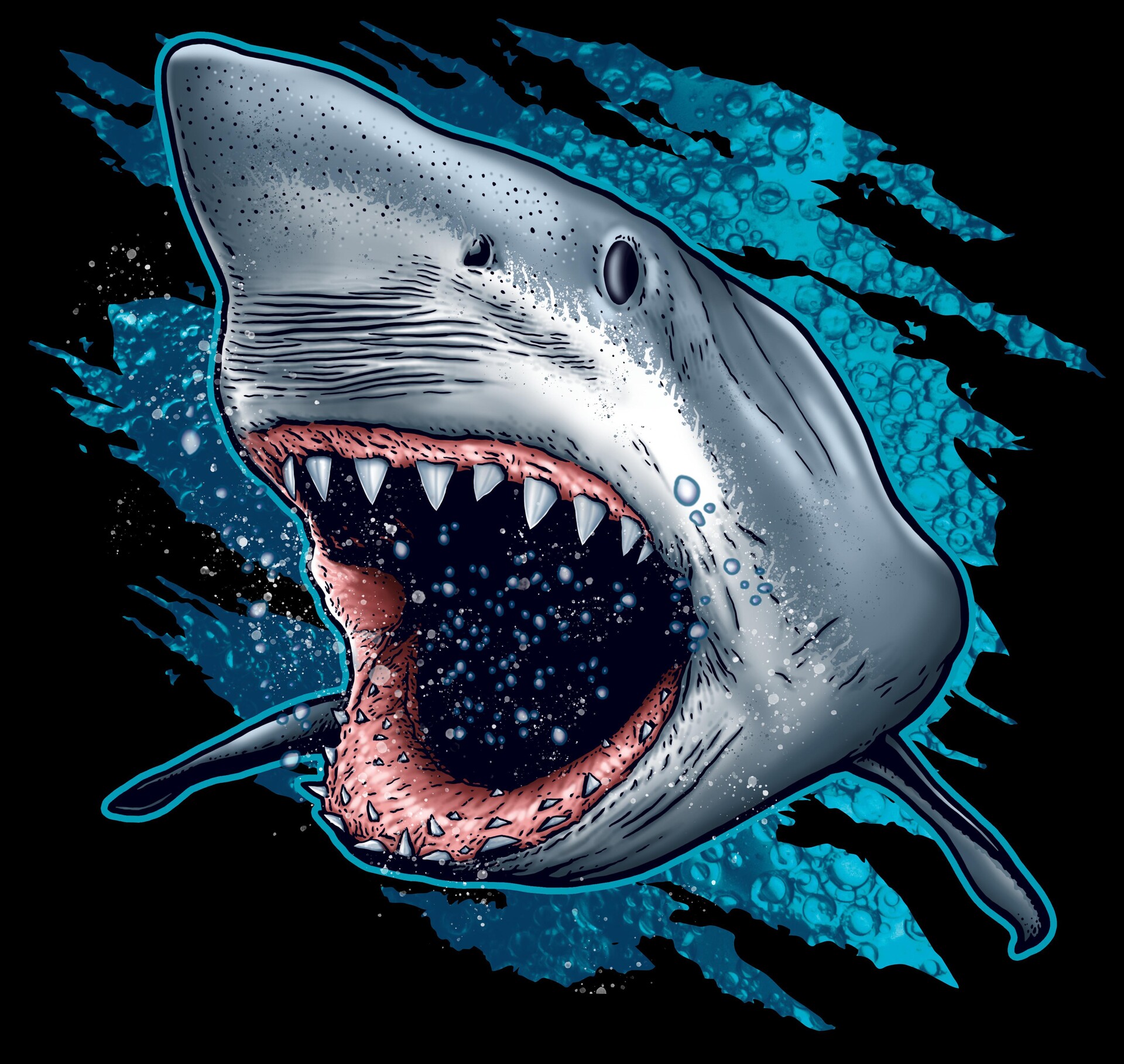 ArtStation - Shark Attack shirt