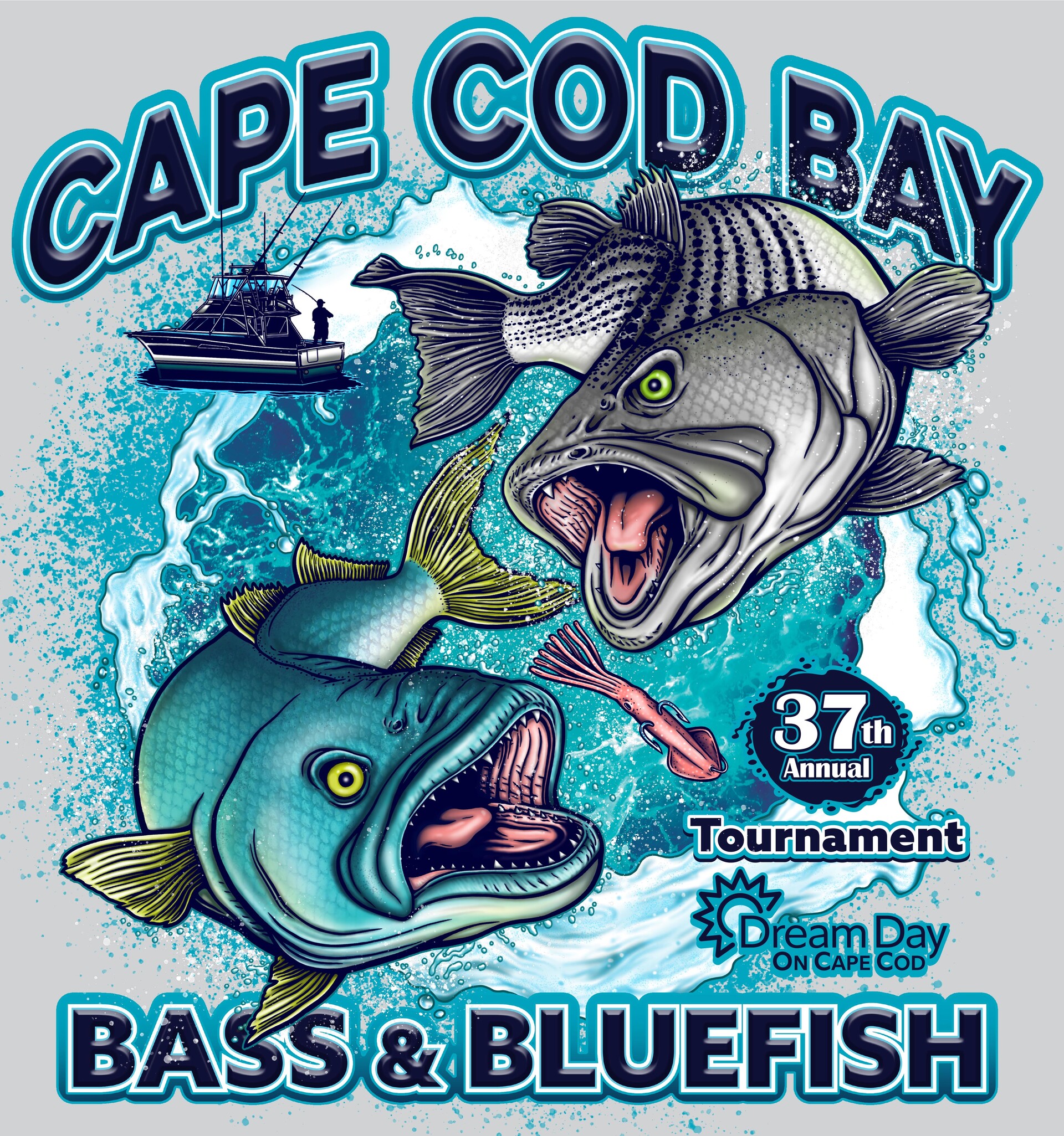 ArtStation - Cape Cod Bass & Bluefish shirt