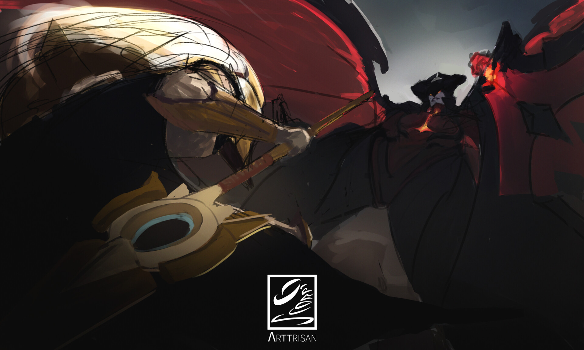 ArtStation - Aatrox vs Pantheon WIP