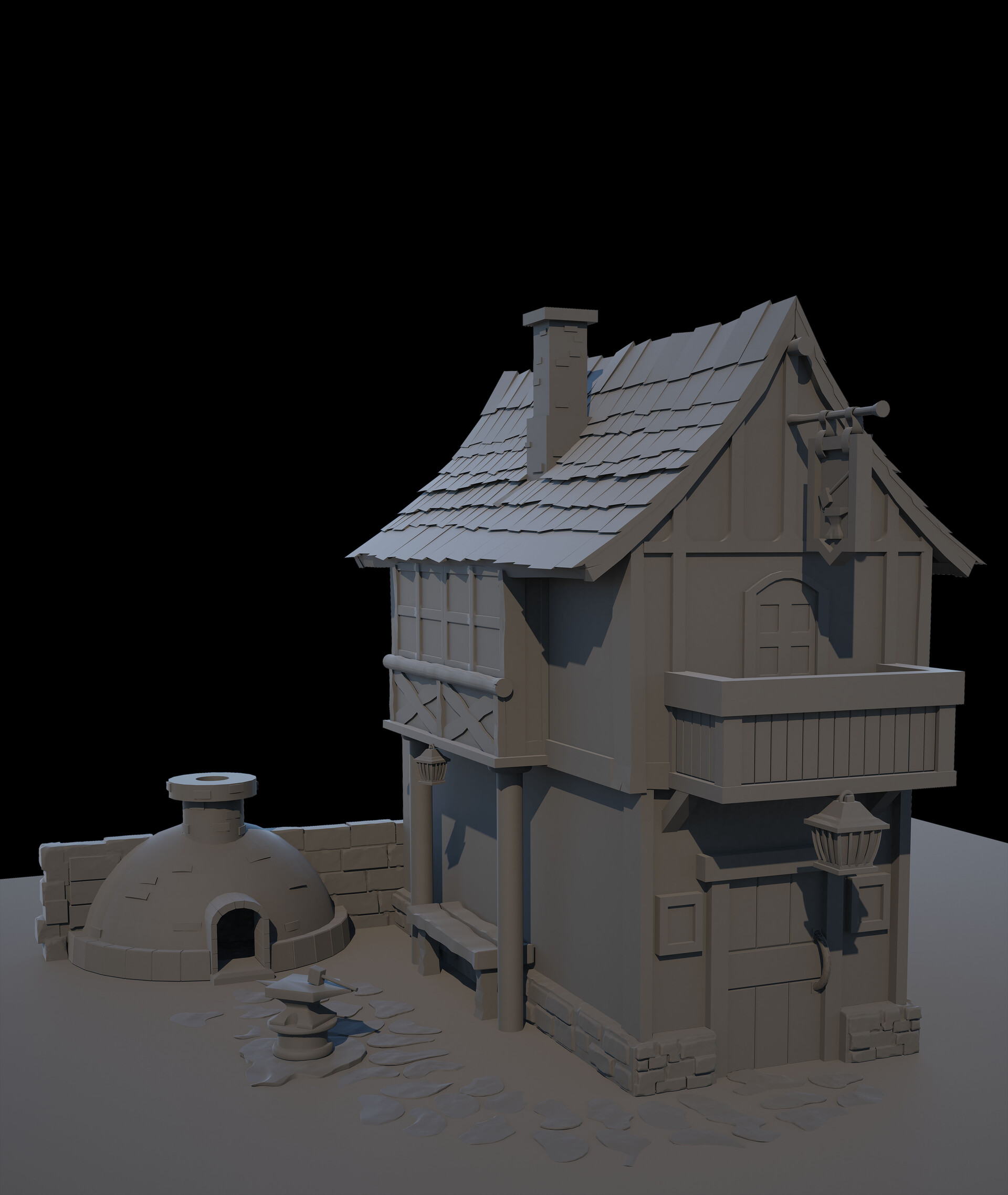 ArtStation - Stylized Blacksmith's House