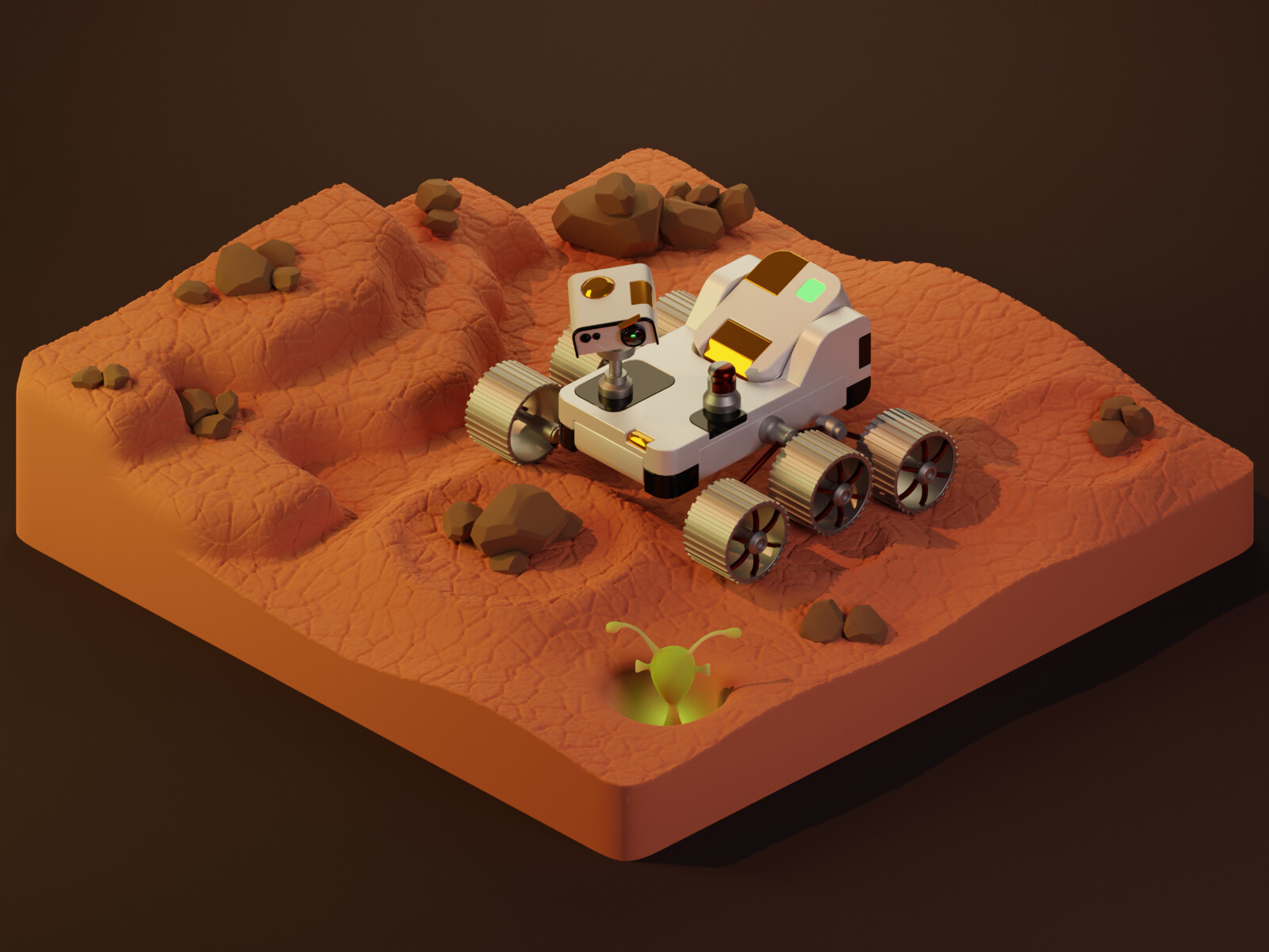 Mars Curiosity Rover Animation