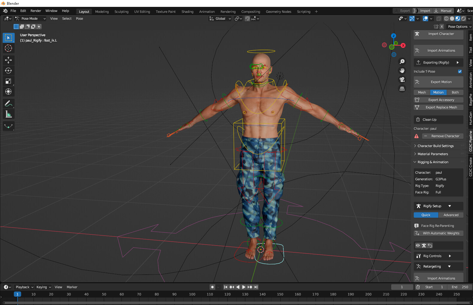 ArtStation - Paul 3d model rigged