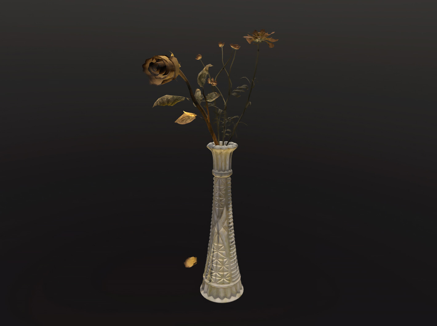 Rita Puhakka - Portfolio website - Dead Flowers in Milk Glass Vase ...
