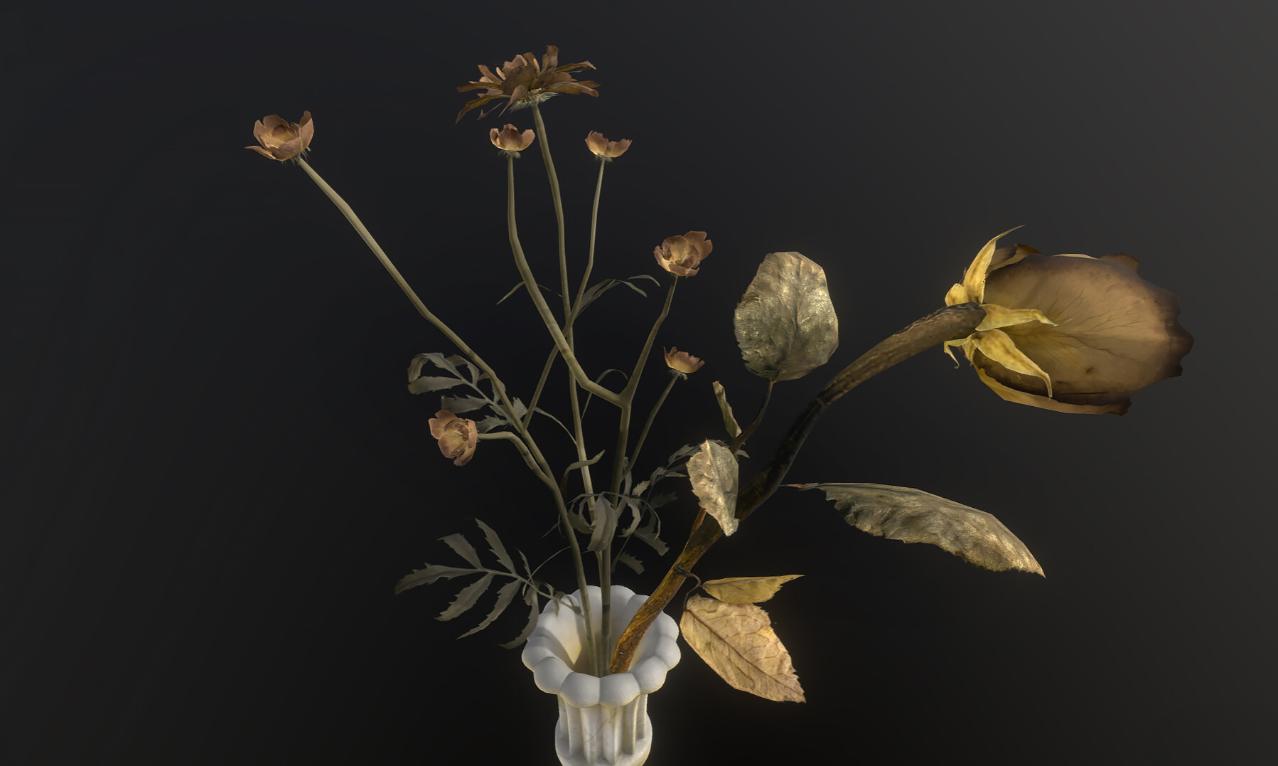 Rita Puhakka - Portfolio website - Dead Flowers in Milk Glass Vase ...