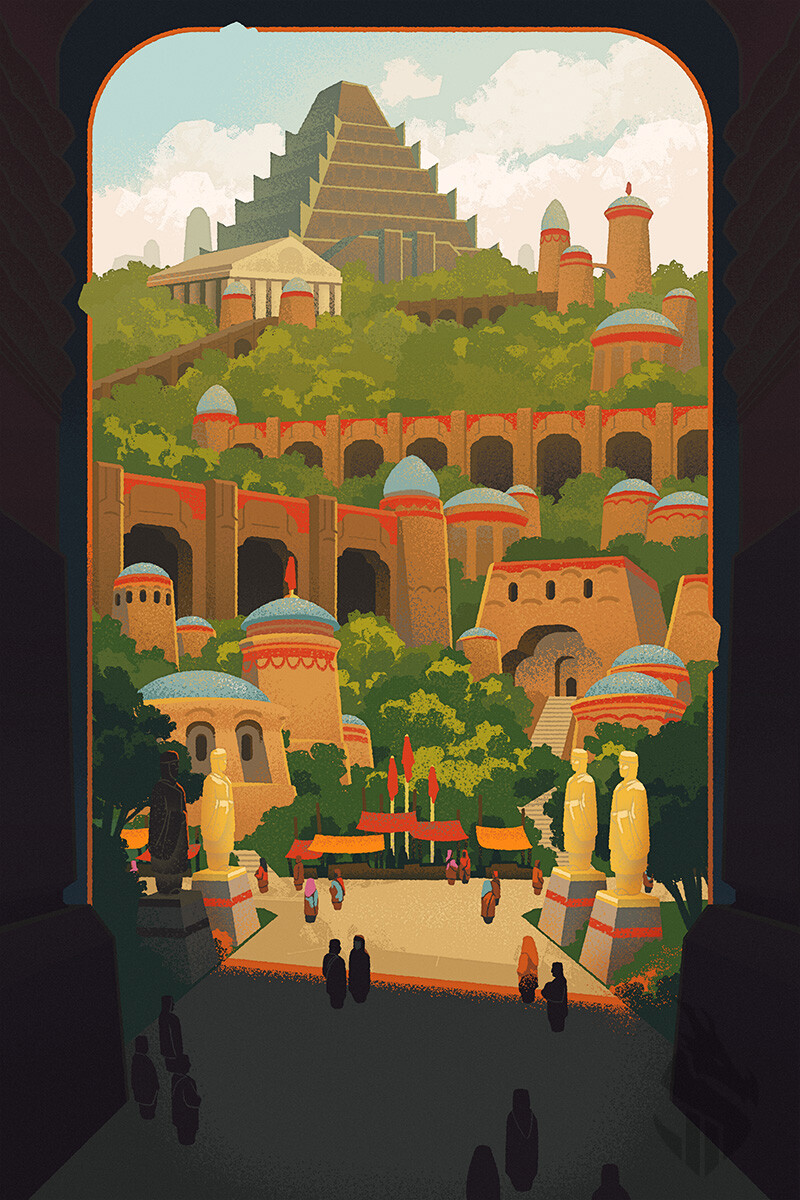 ArtStation - T'Telir - Cosmere Travel Postcard