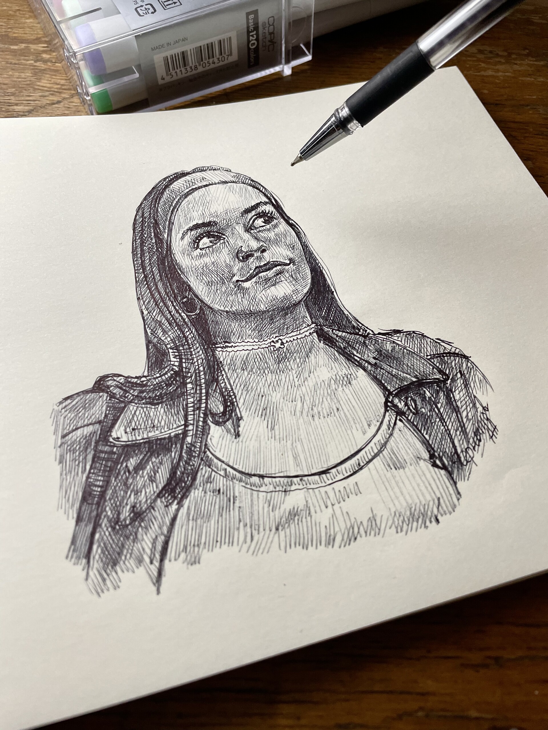 ArtStation - Carla Di Pinto | ballpoint pen drawing | no ai