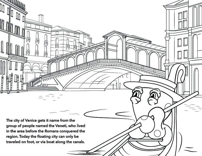 coloring pages and gondola