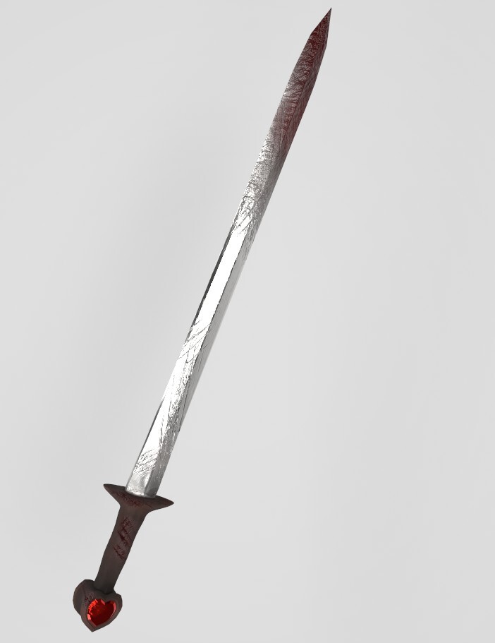 ArtStation - Basic Sword (Heart Pommel)