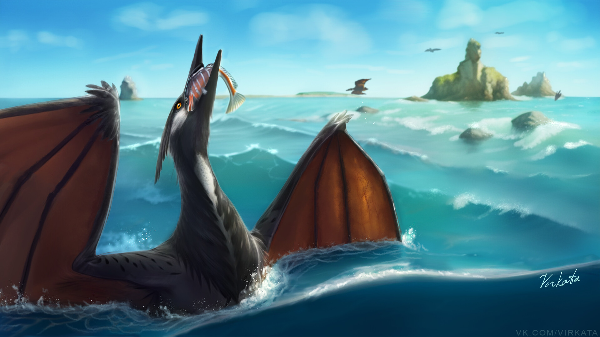 ArtStation - Fantasy sea bird