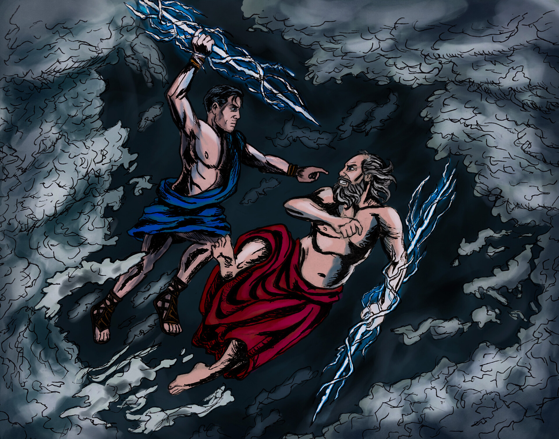 Cronus And Zeus Battle