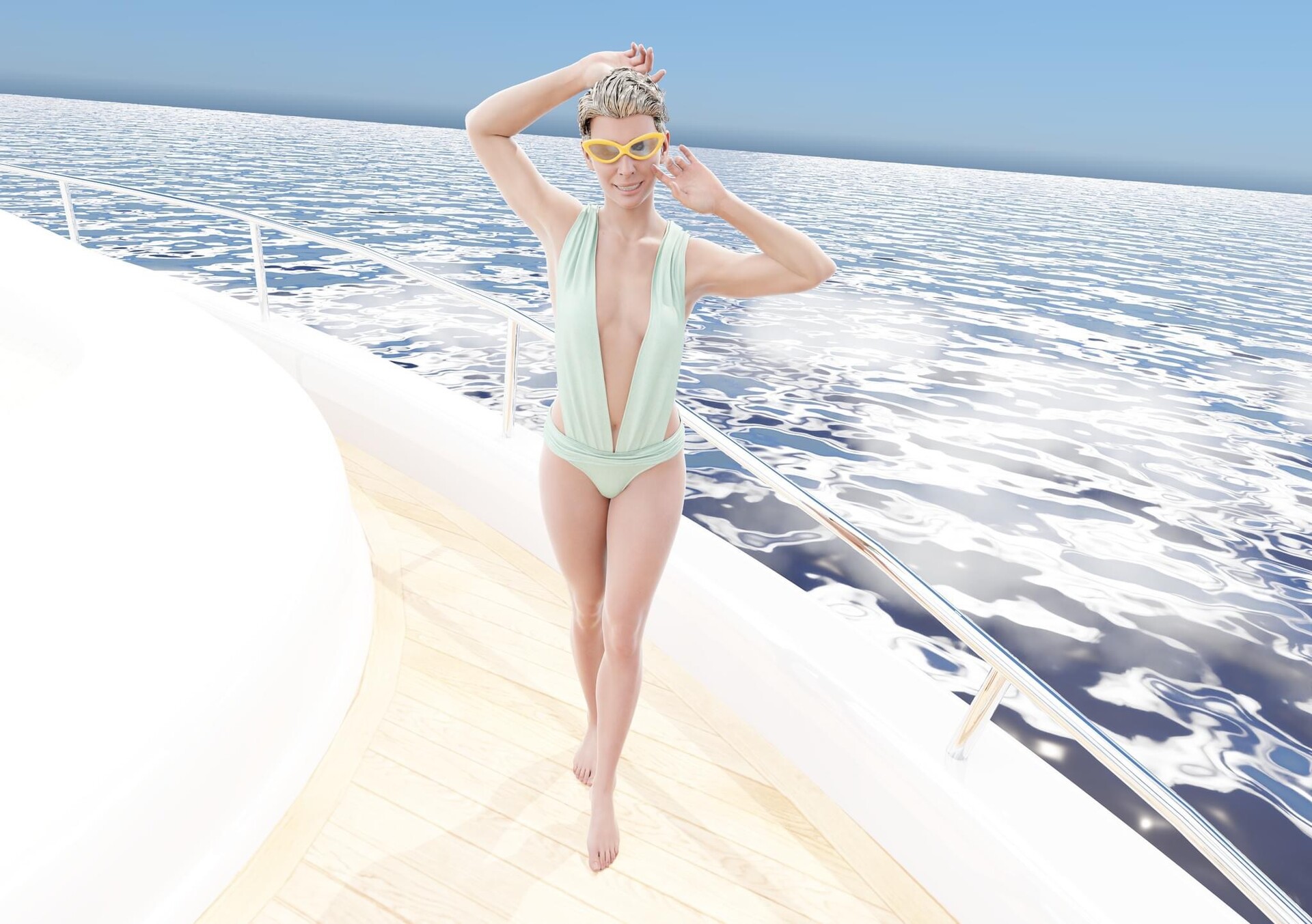 ArtStation - De l’eau une femme et un bateau