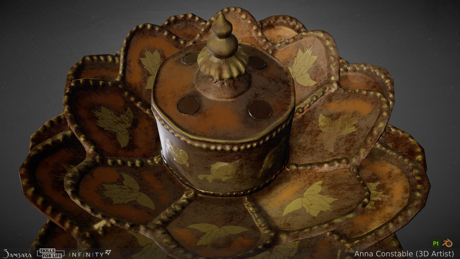 Anna Constable - Tibetan Incense Vessel - Samsara (Infinity 27)