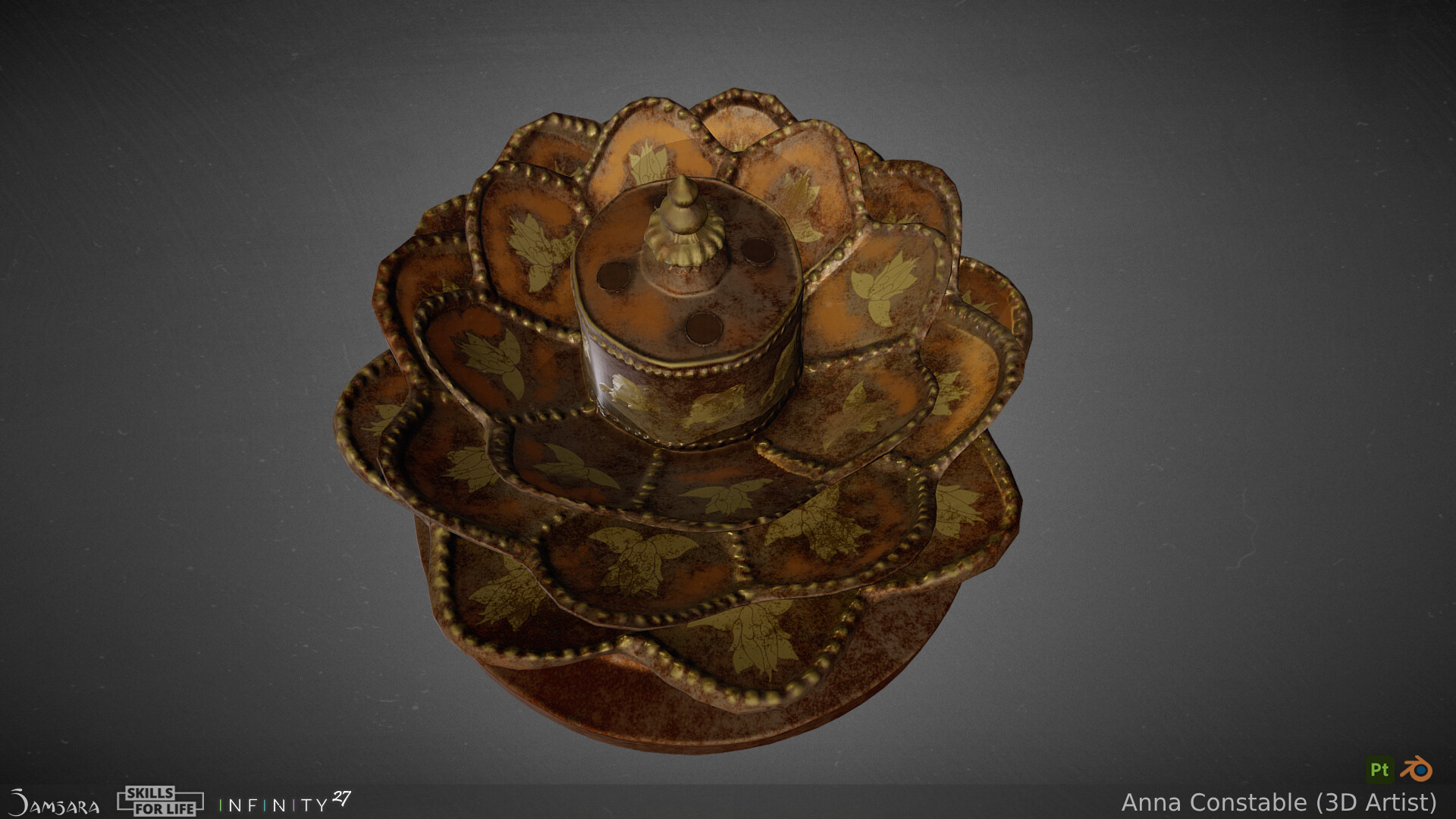 Anna Constable - Tibetan Incense Vessel - Samsara (Infinity 27)