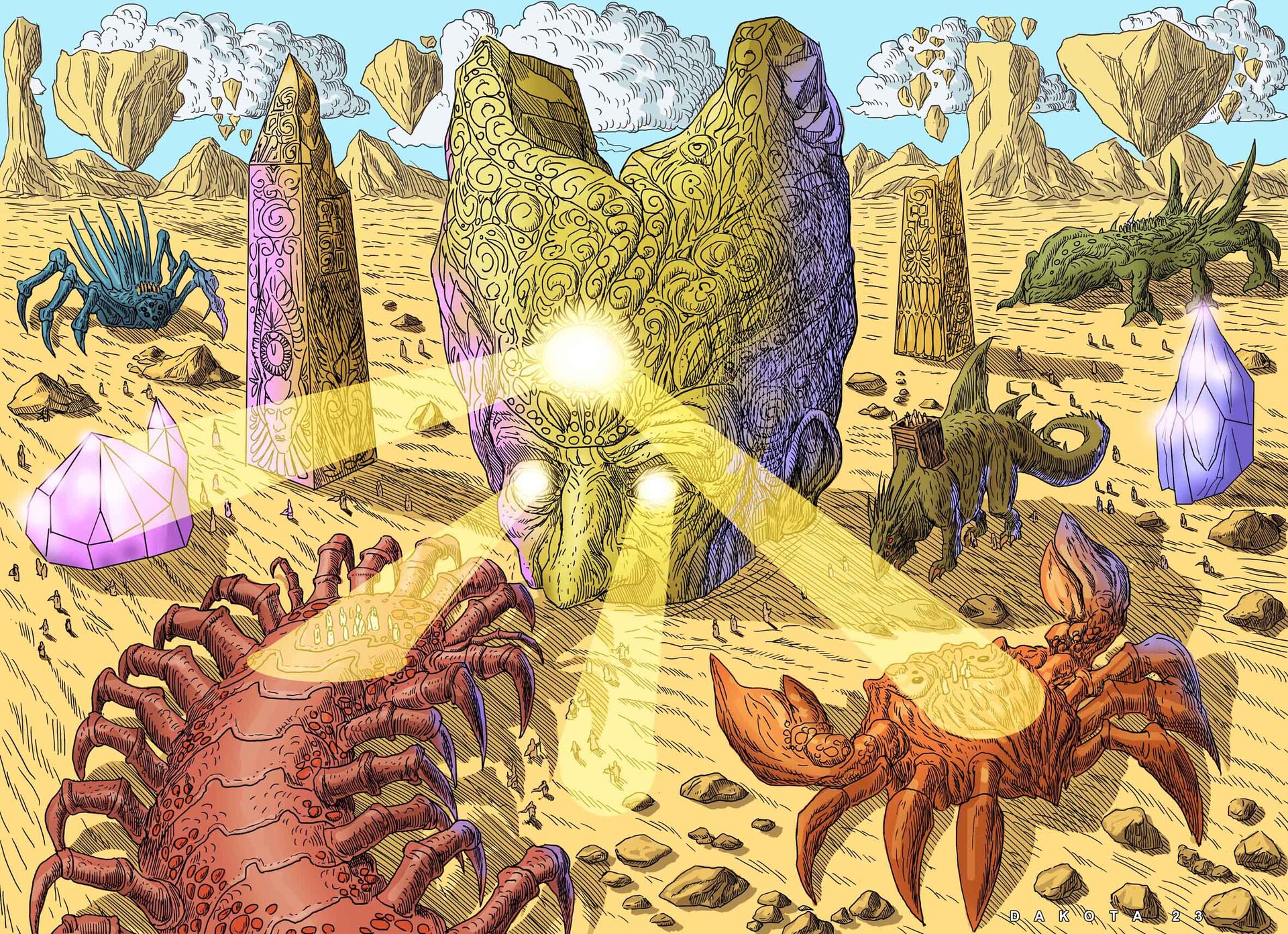 Surreal Landscape in the Desert-Glow#1 by Daniel Acosta : r/ImaginaryWTF