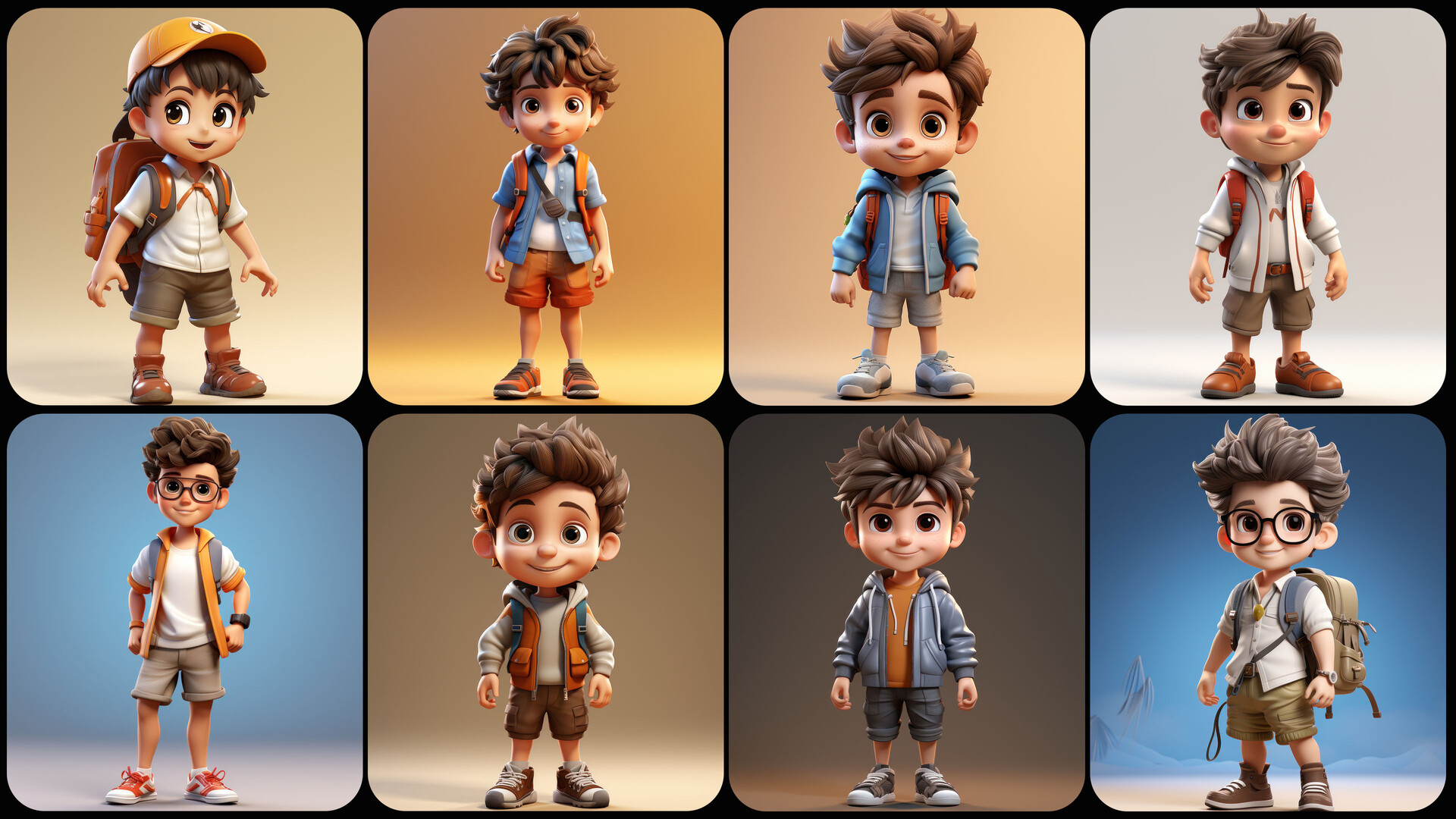 Ferial Concept - 🔹230 Cartoon Boy Character Reference Image Pack v.5