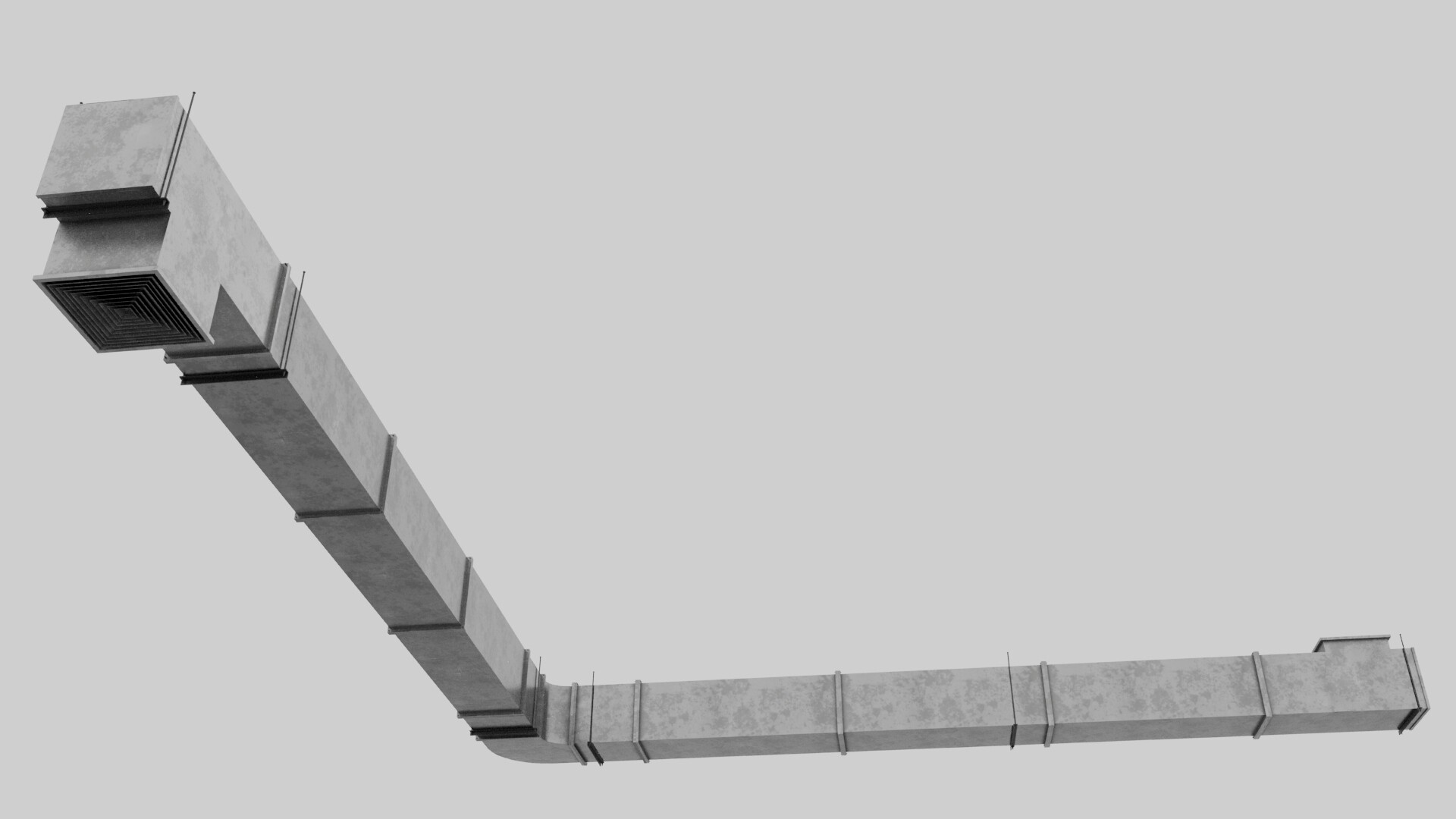 ArtStation - Air duct system 3d model - university project