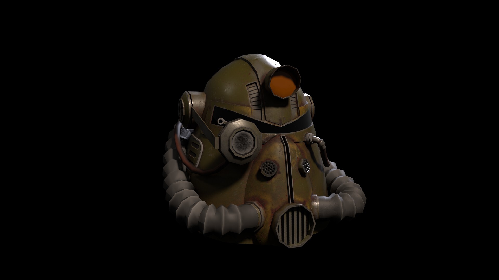 Hardik Arora - Fallout 76 Game Asset Helmet low poly