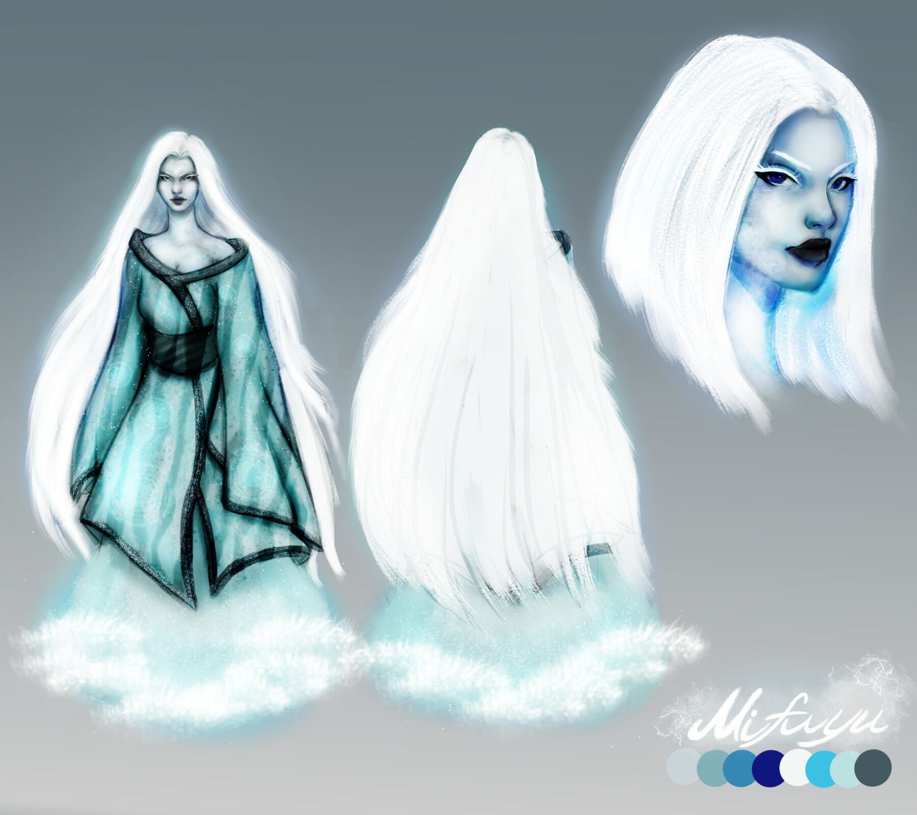 ArtStation - Yuki onna concept art