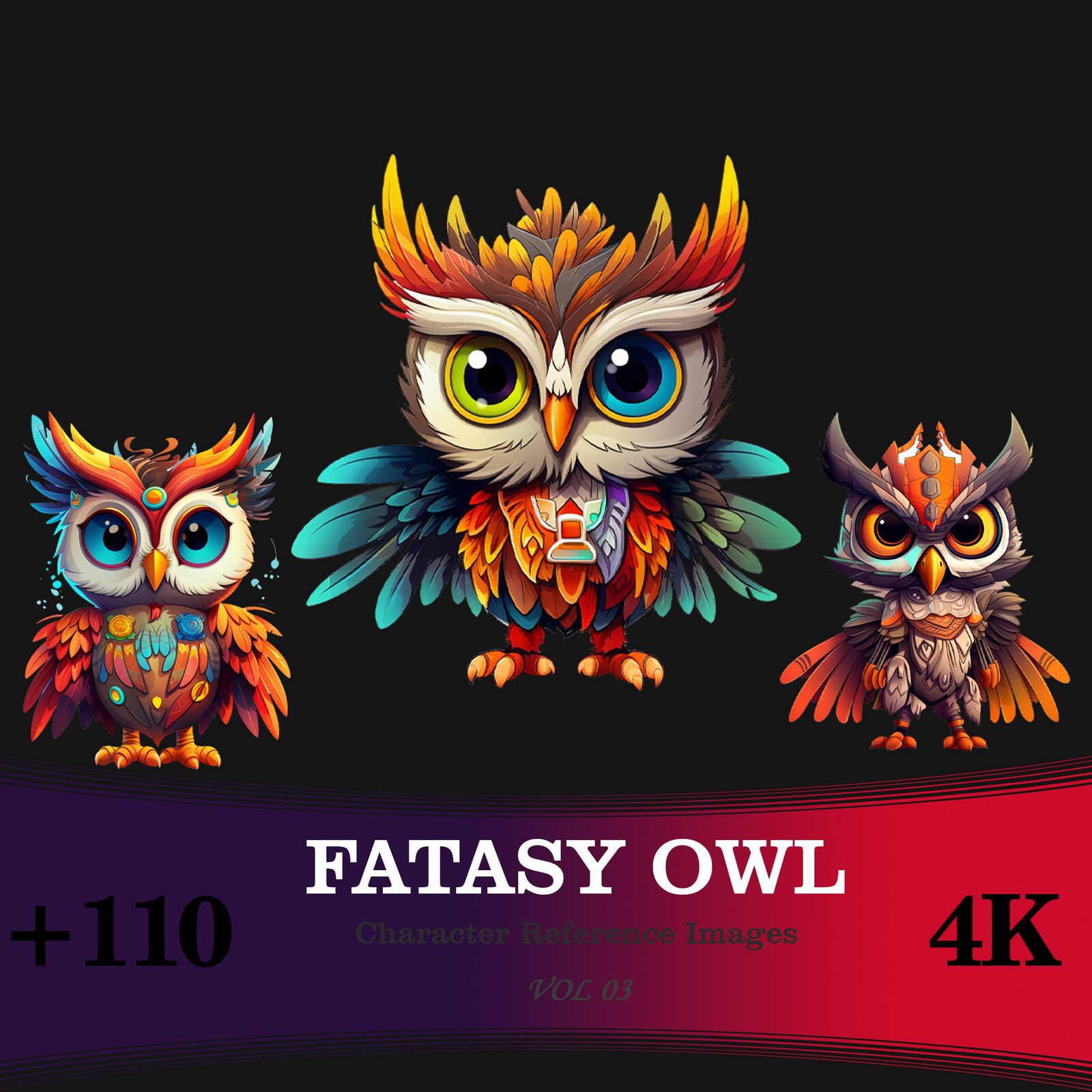 Achilles - Fatasy Owl Vol 03 | 4K Reference Images