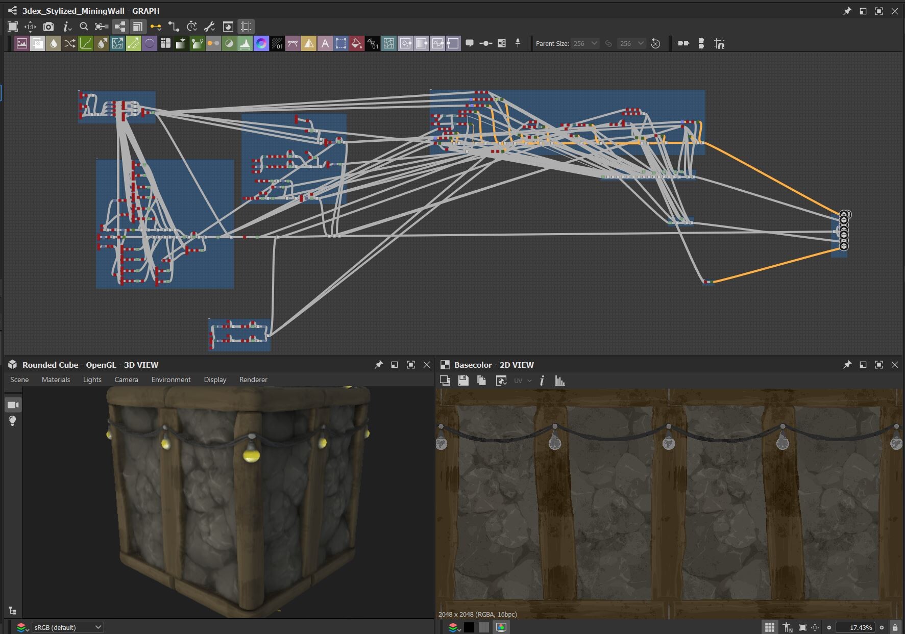3dExtrude Tutorials - Stylized Mining Wall - Substance 3D Designer