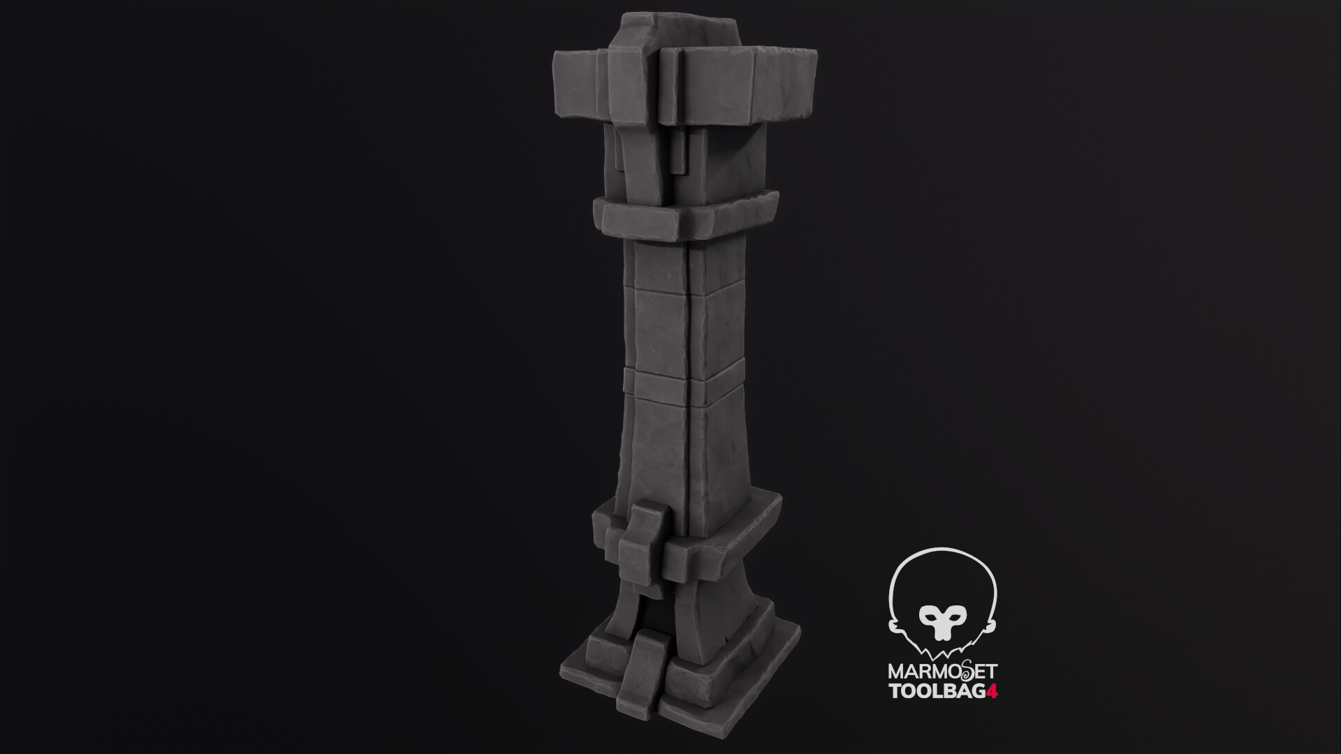ArtStation - Low Poly stone stylized column