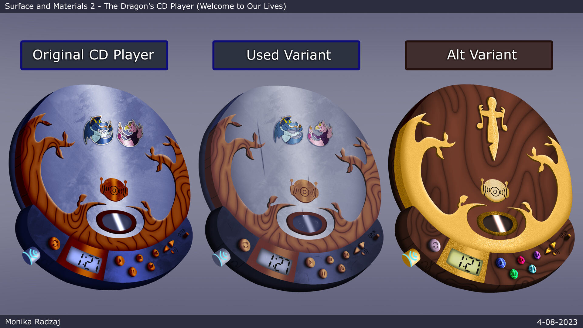 ArtStation - The Dragon's CD Player (Prop Design)