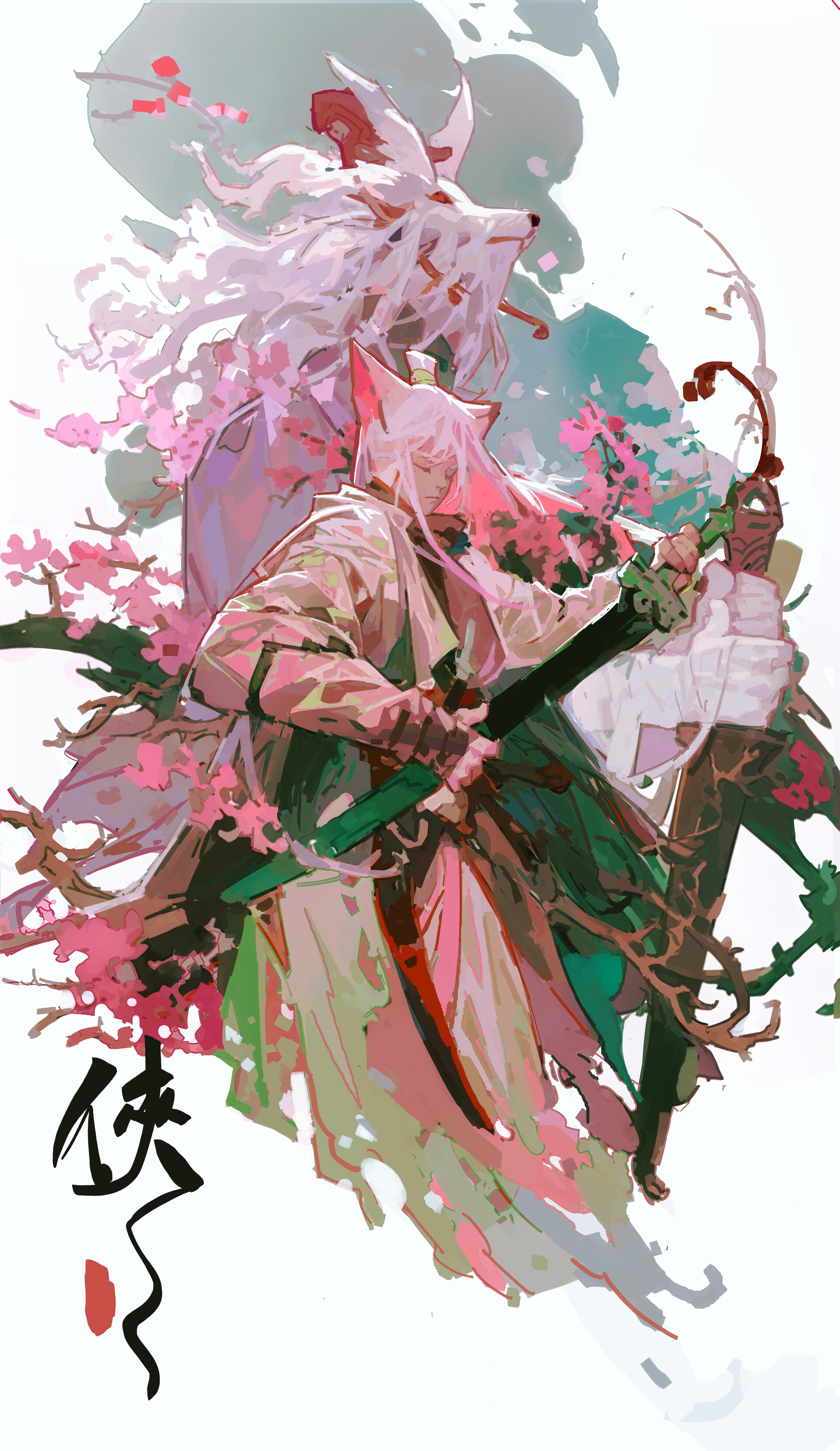 ArtStation - Fox fairy swordsman