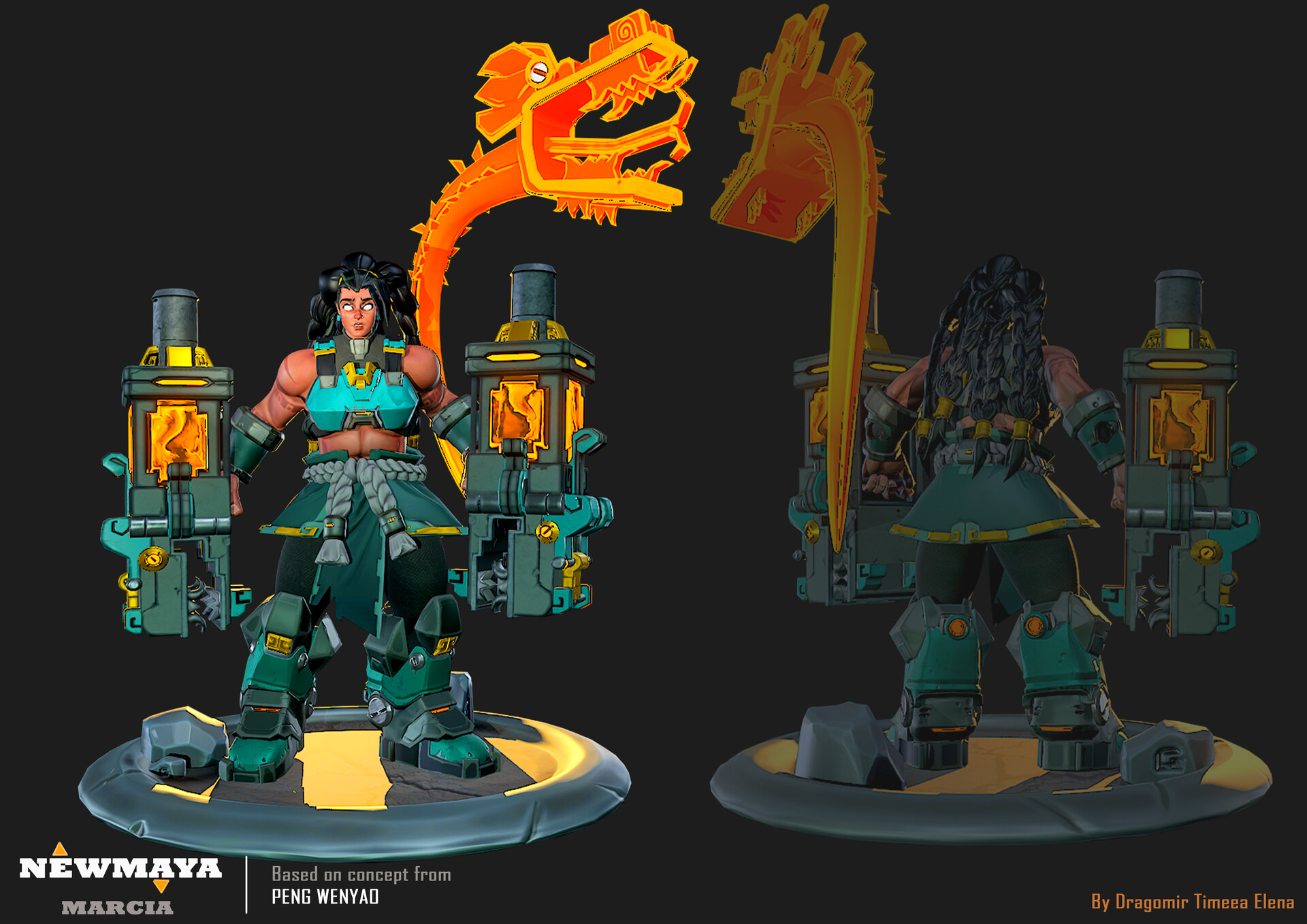 Dragomir Timeea Elena - MAYA and machine- Marcia Stylized Character