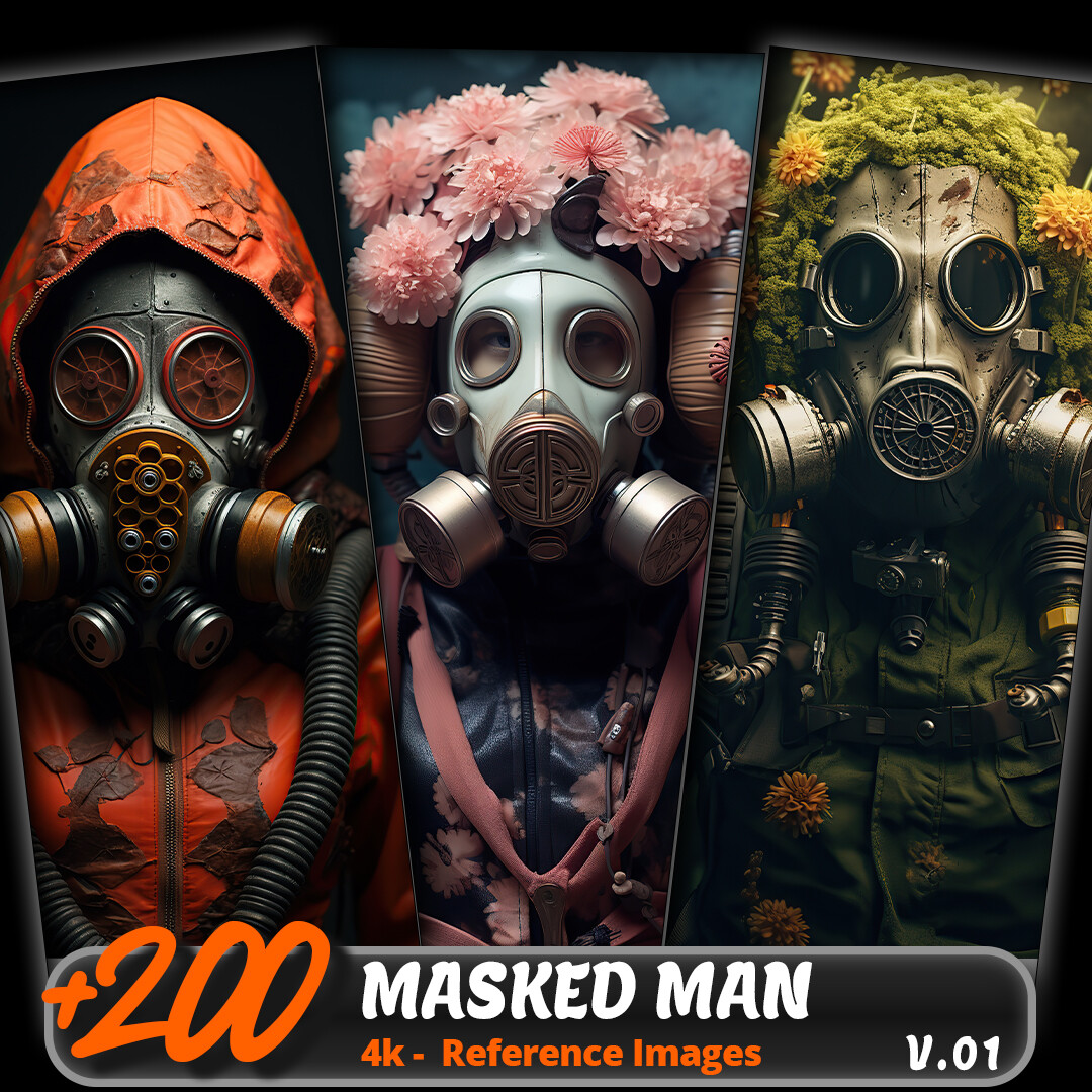 ArtStation - MASKED MAN VOL.01/ 4K/ Reference Image