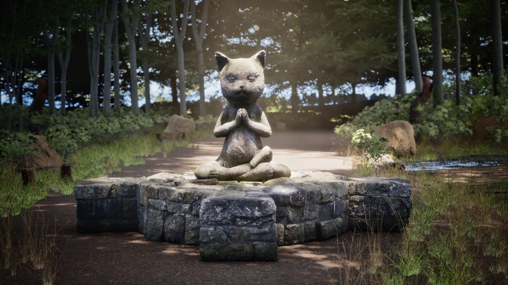 ArtStation - Cat statue