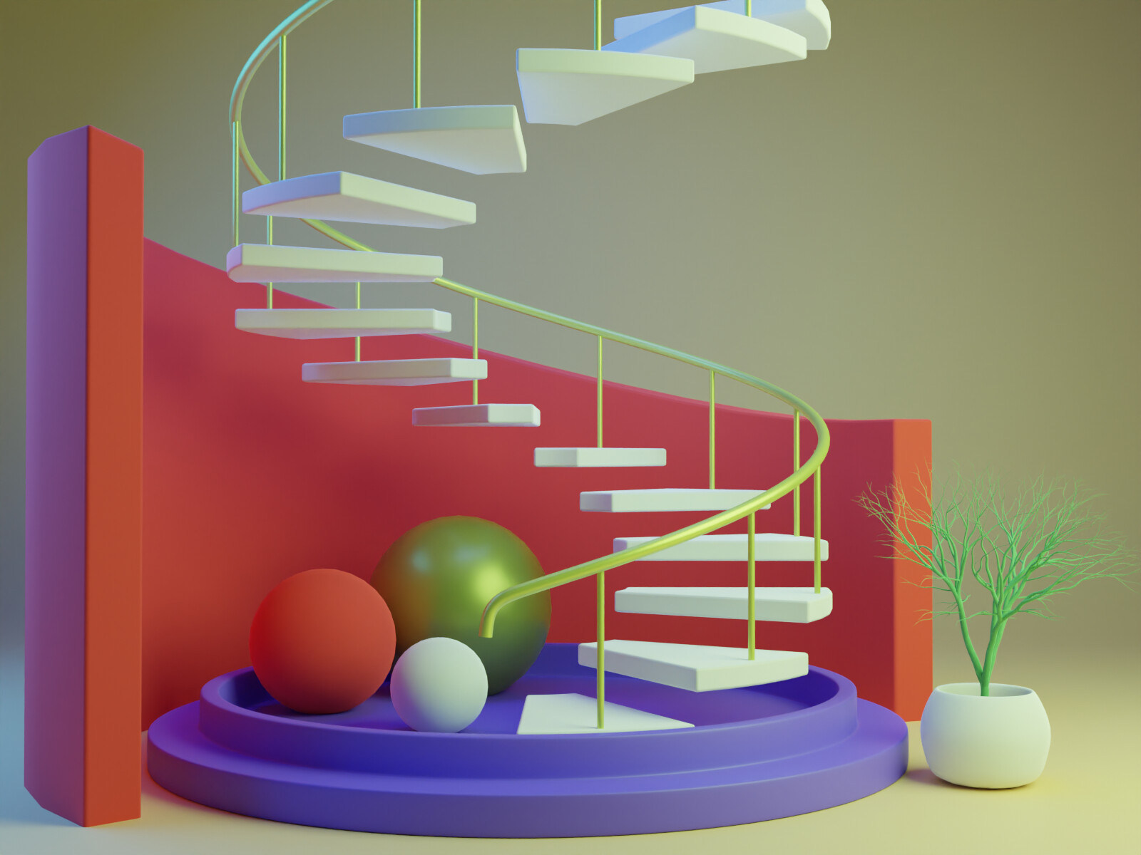 ArtStation - Spiral Stairs