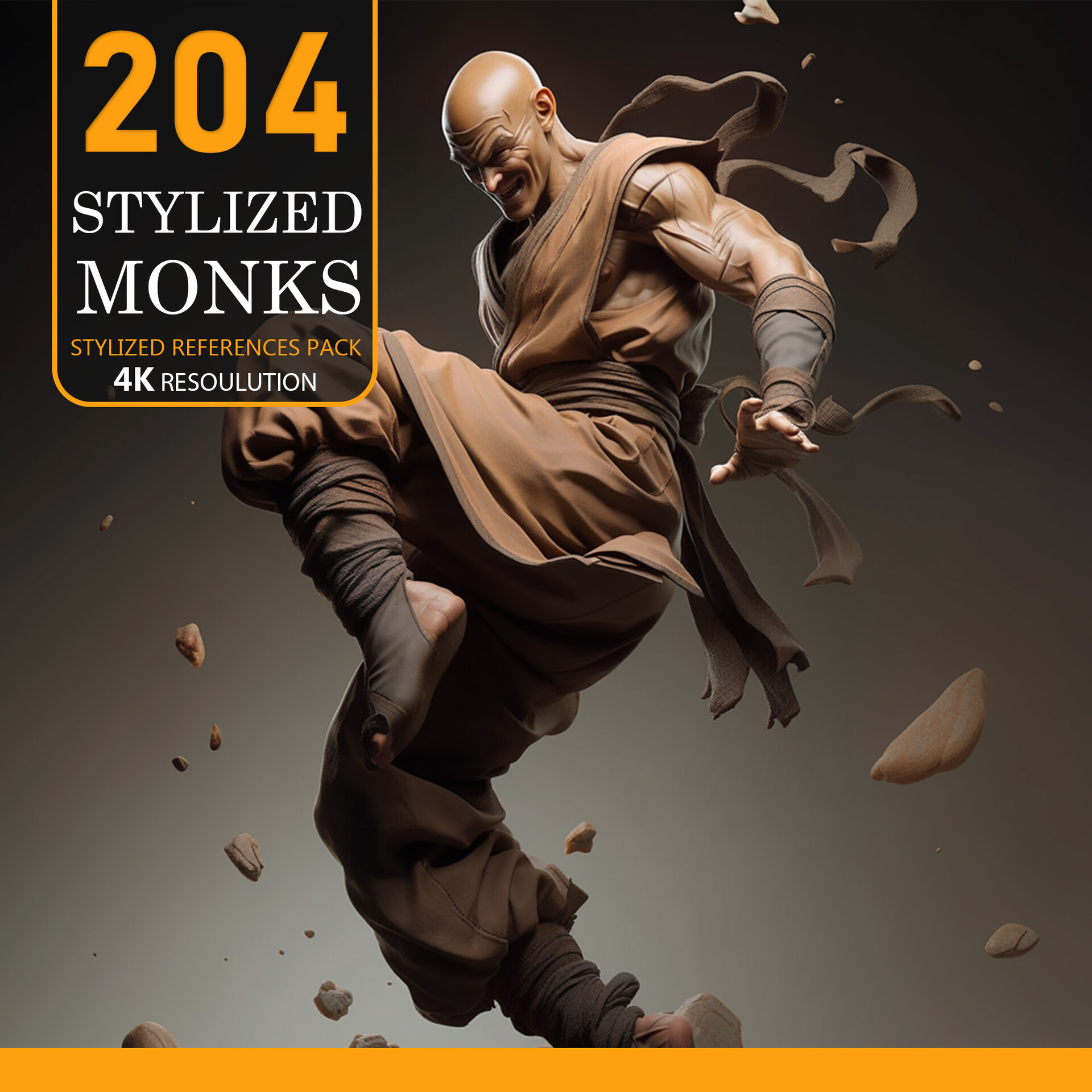 ArtStation - Stylized Monks Vol.08-4K|Stylized References Pack