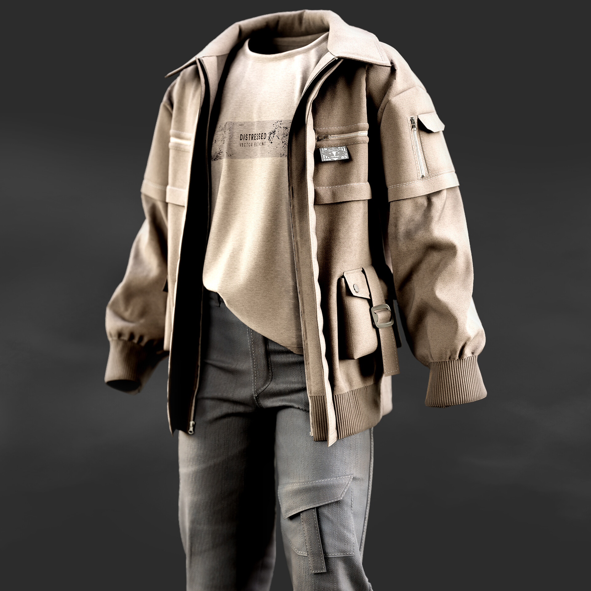 ArtStation - Men's Outfit- 03/ /Marvelous Designer / 4k Textures/Smart ...